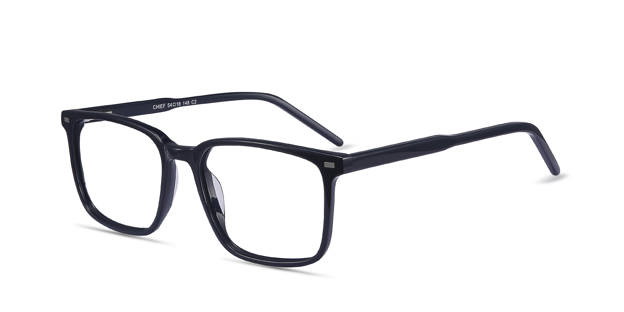 Chief Rectangle Navy Glasses for Men | Eyebuydirect