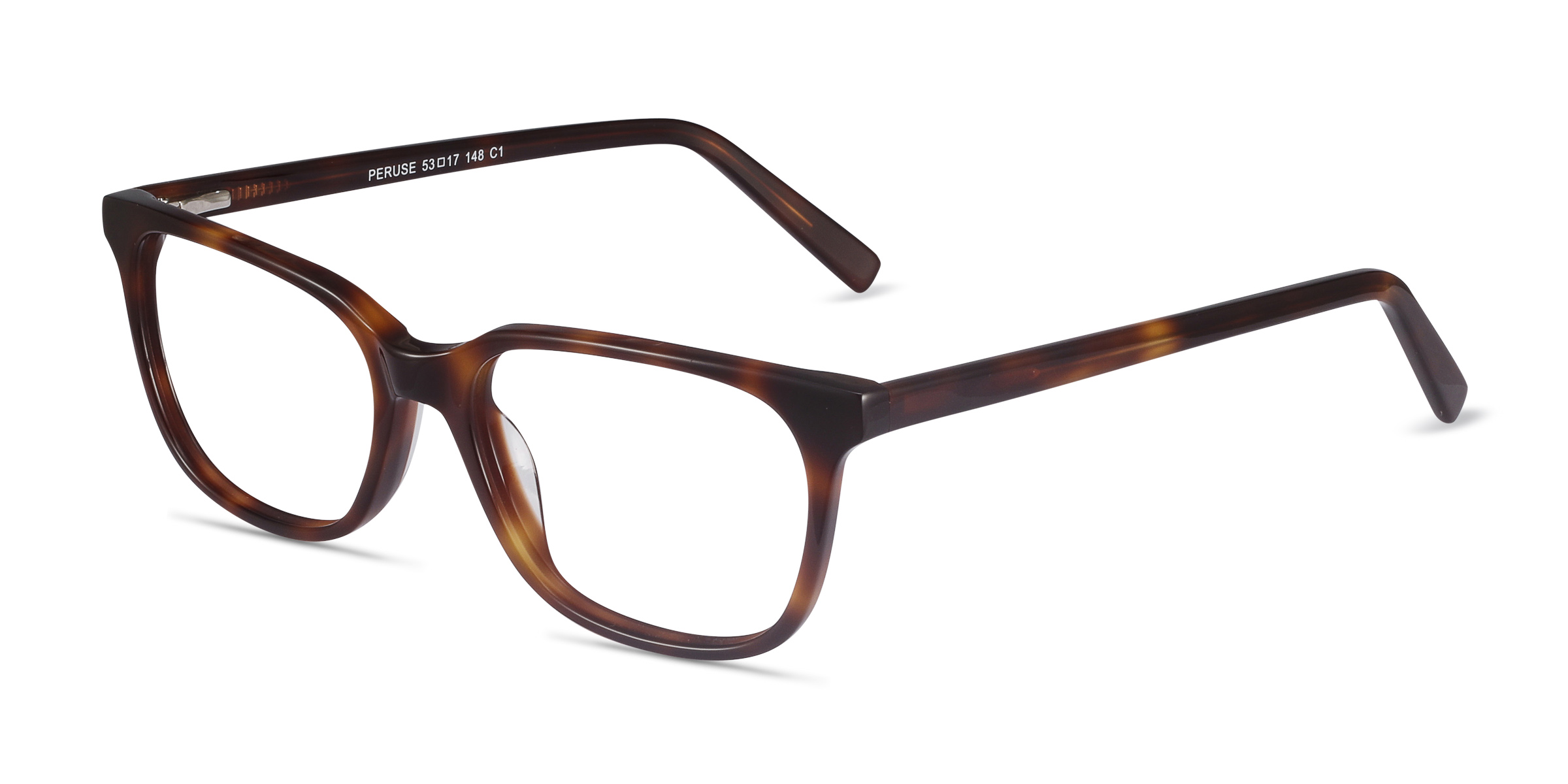 Peruse Rectangle Brown Tortoise Full Rim Eyeglasses | Eyebuydirect