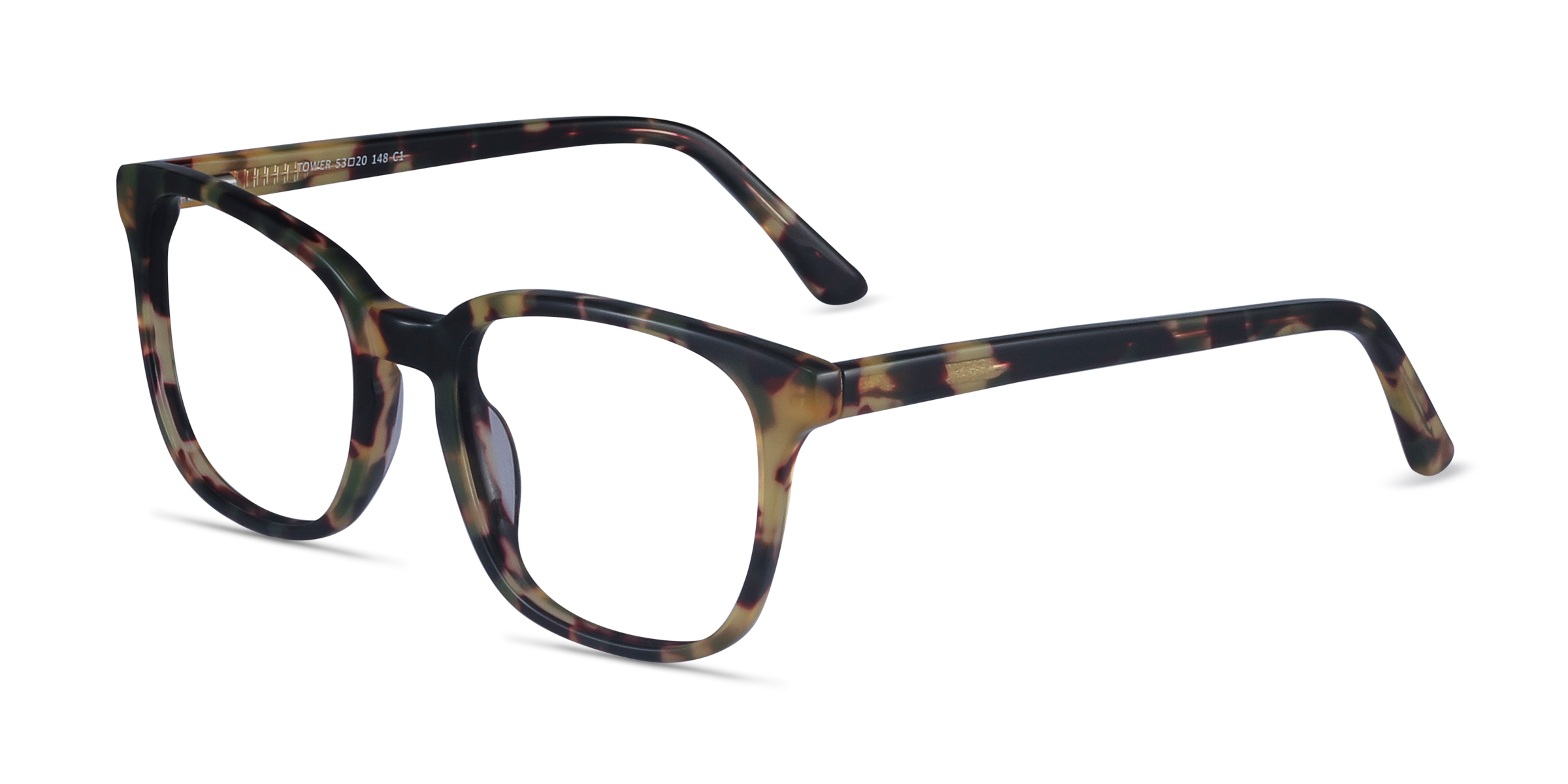 Tower Square Green Tortoise Full Rim Eyeglasses | Eyebuydirect