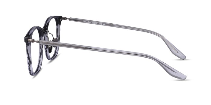 Follow Square Striped Full Rim Eyeglasses | Eyebuydirect
