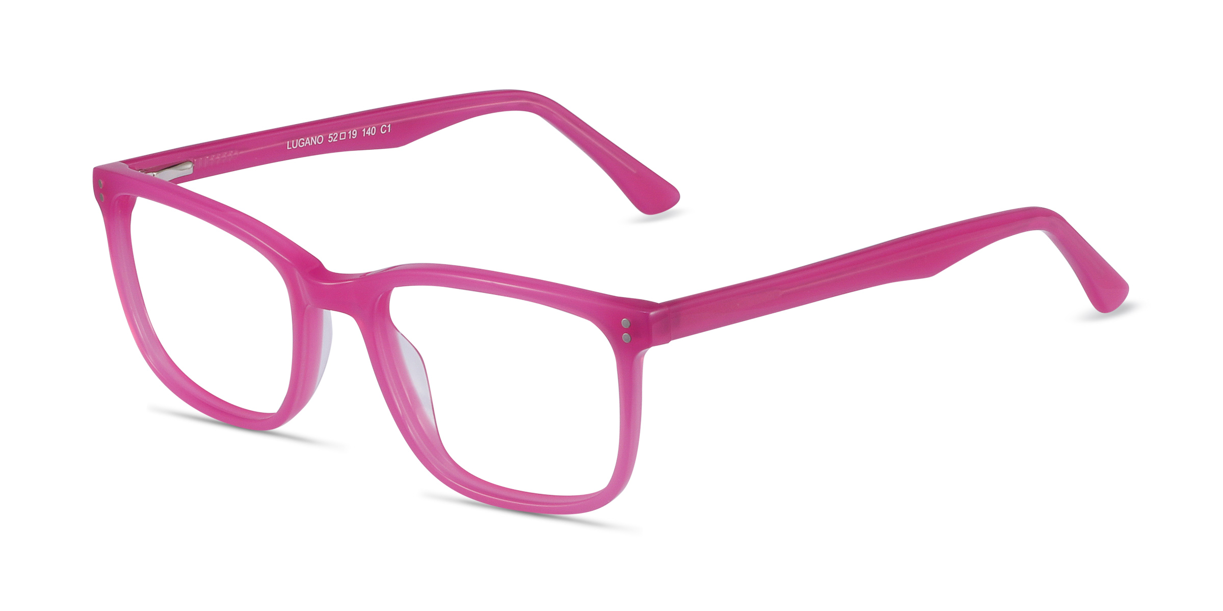 Lugano Rectangle Fuchsia Pink Glasses for Women | Eyebuydirect