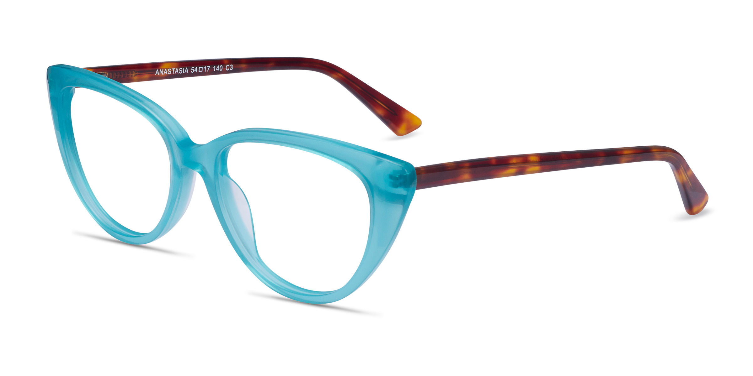 Anastasia Cat Eye Turquoise & Tortoise Glasses for Women | Eyebuydirect ...