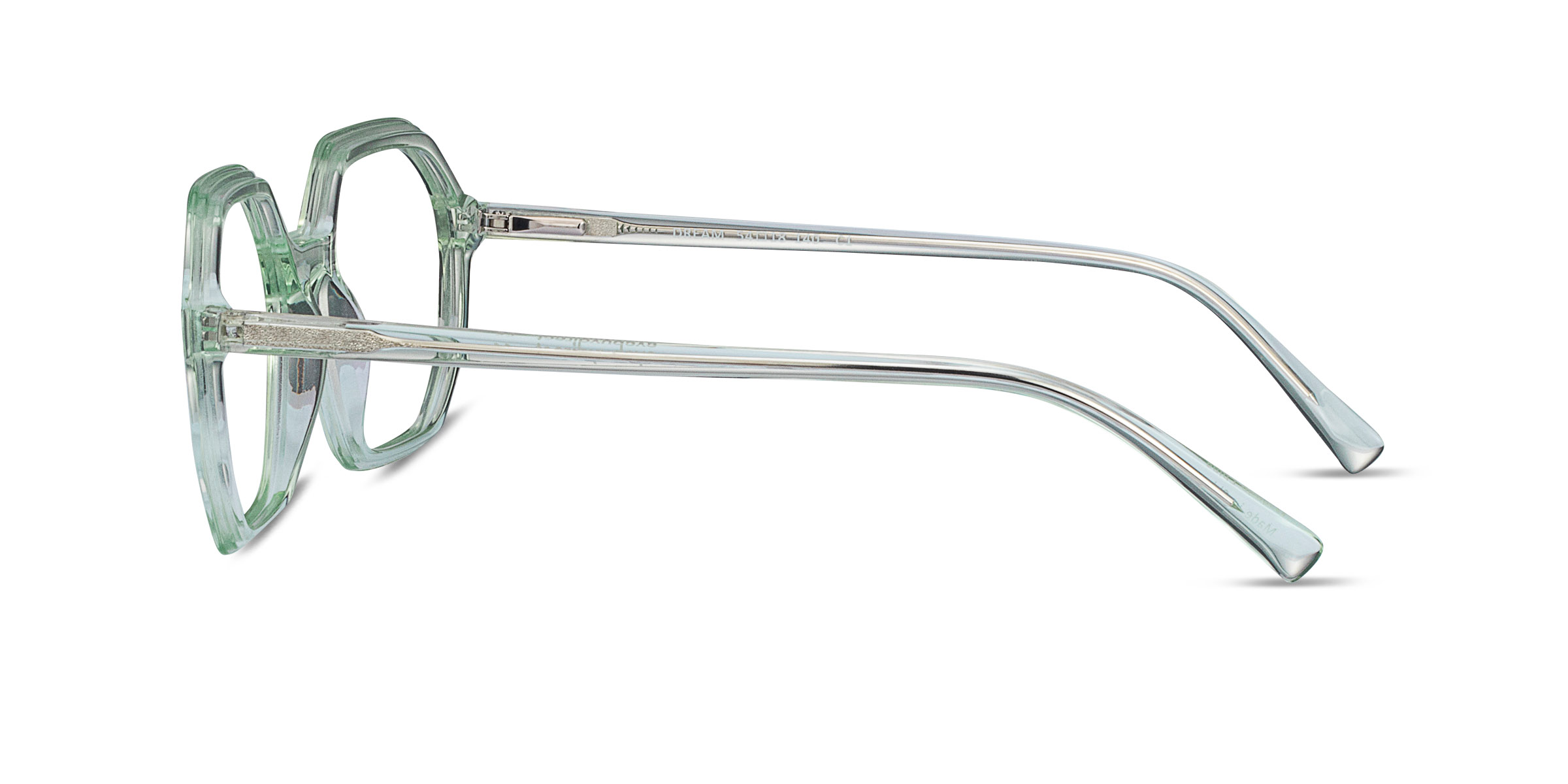 Dream Geometric Clear Green Full Rim Eyeglasses Eyebuydirect