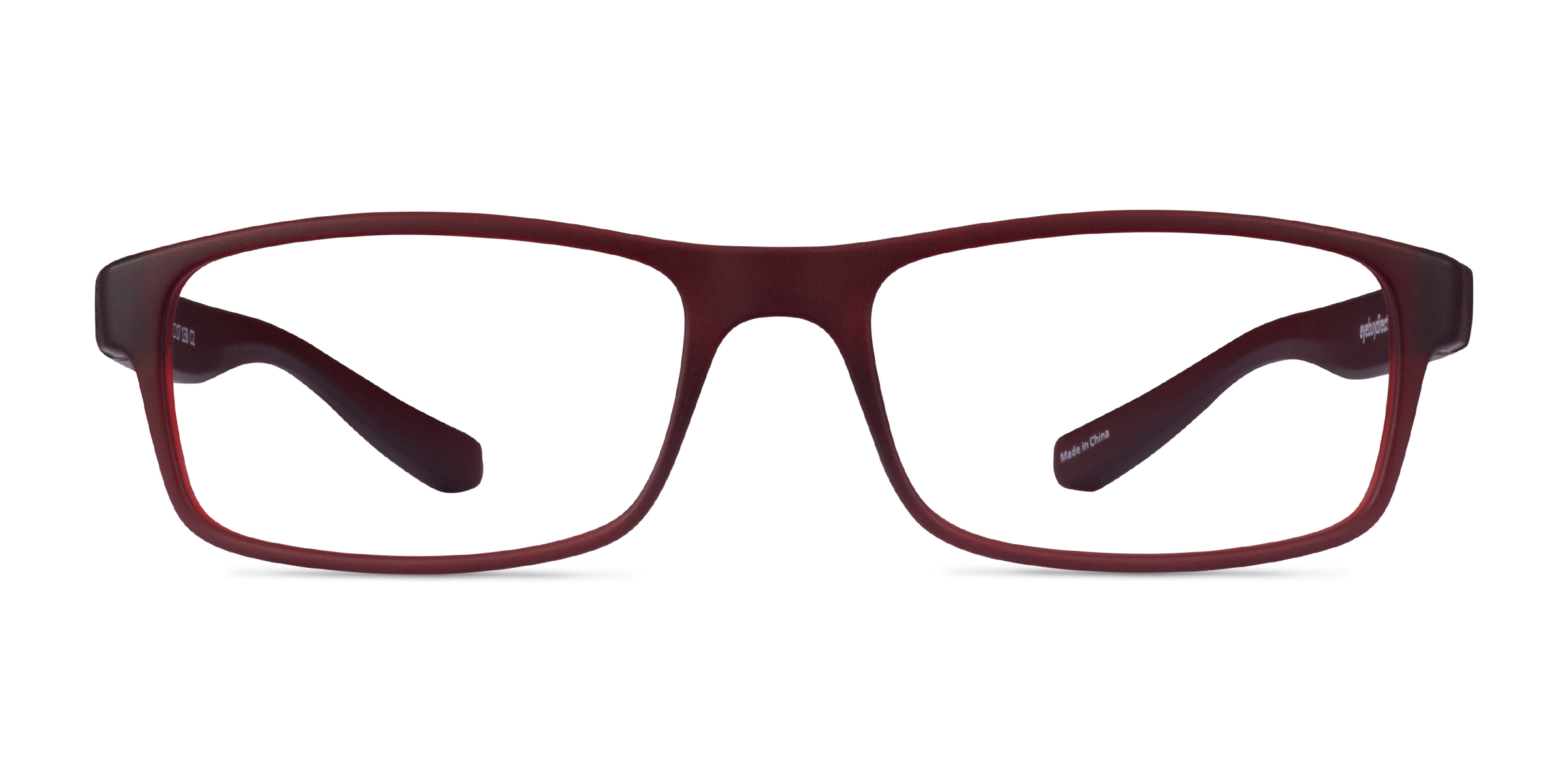 Over Rectangle Dark Red Glasses for Women | Eyebuydirect