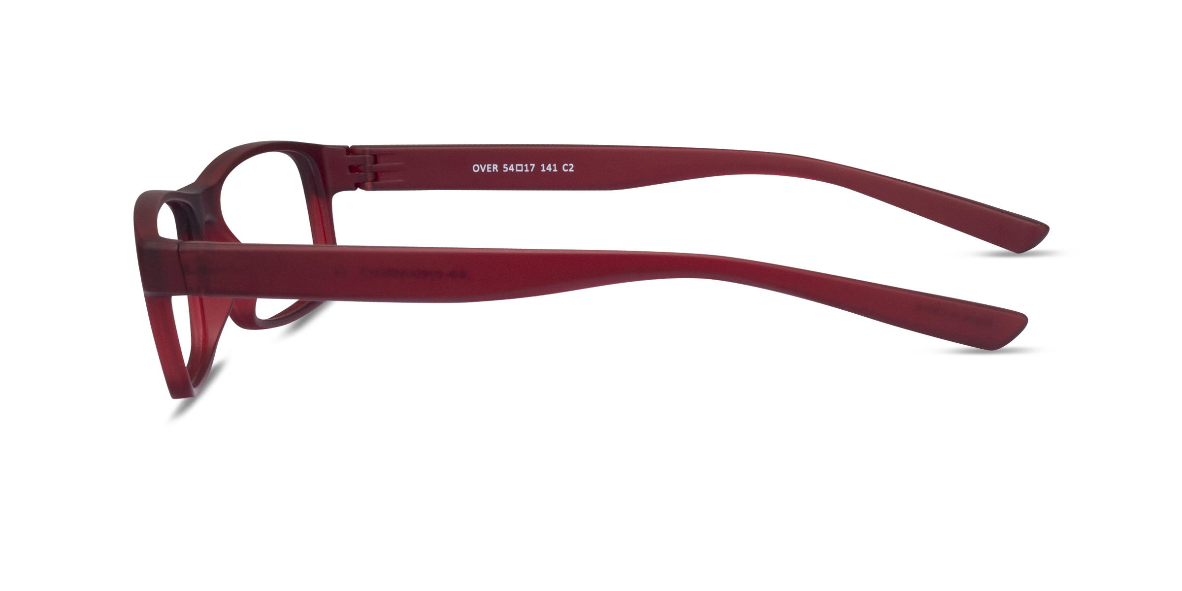 Over Rectangle Dark Red Glasses for Women | Eyebuydirect