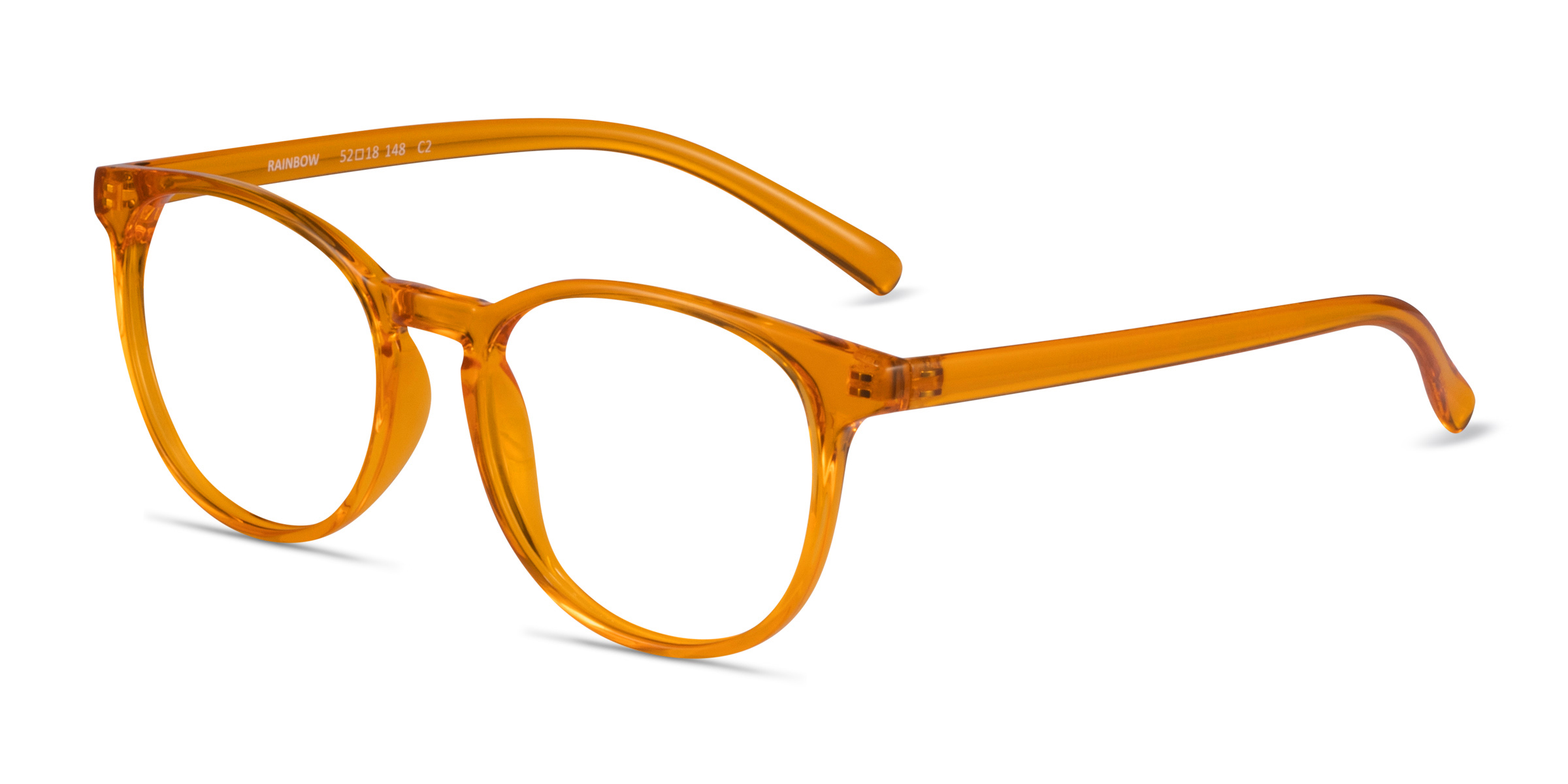 Rainbow Square Clear Orange Full Rim Eyeglasses | Eyebuydirect