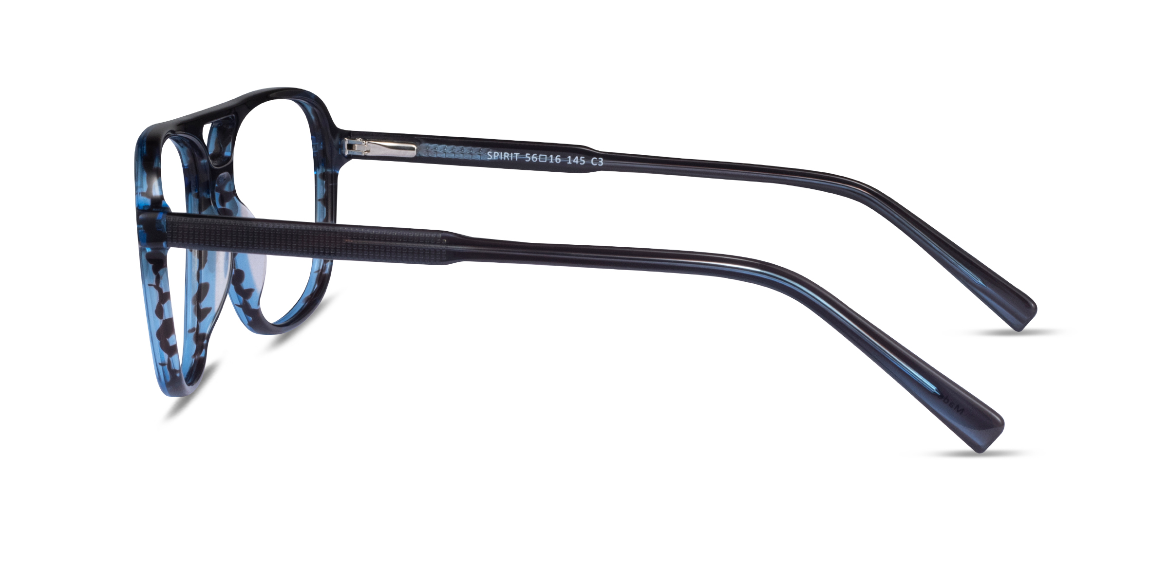 Spirit Aviator Blue Striped Full Rim Eyeglasses | Eyebuydirect
