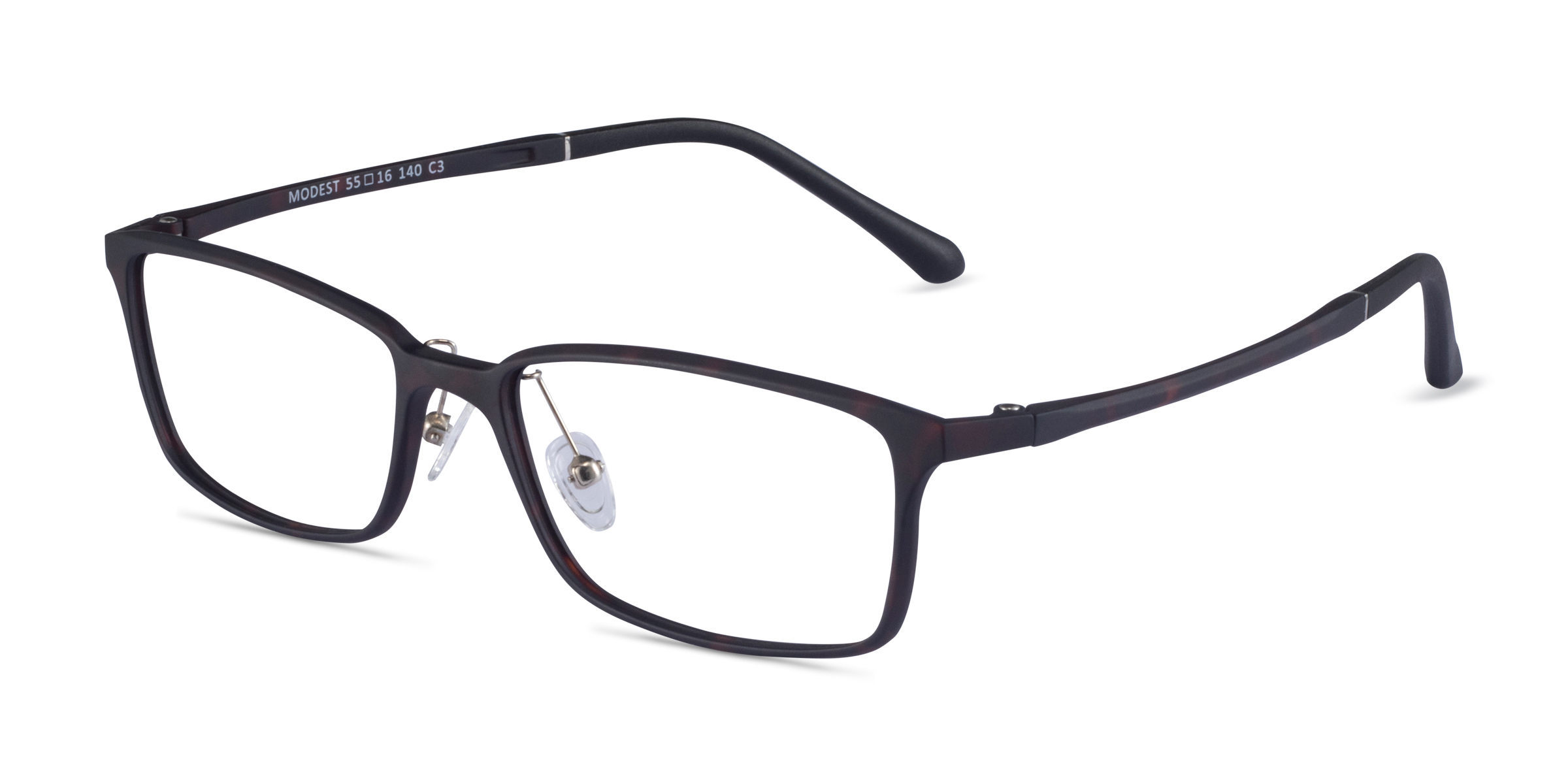 Modest Rectangle Matte Tortoise Full Rim Eyeglasses | Eyebuydirect