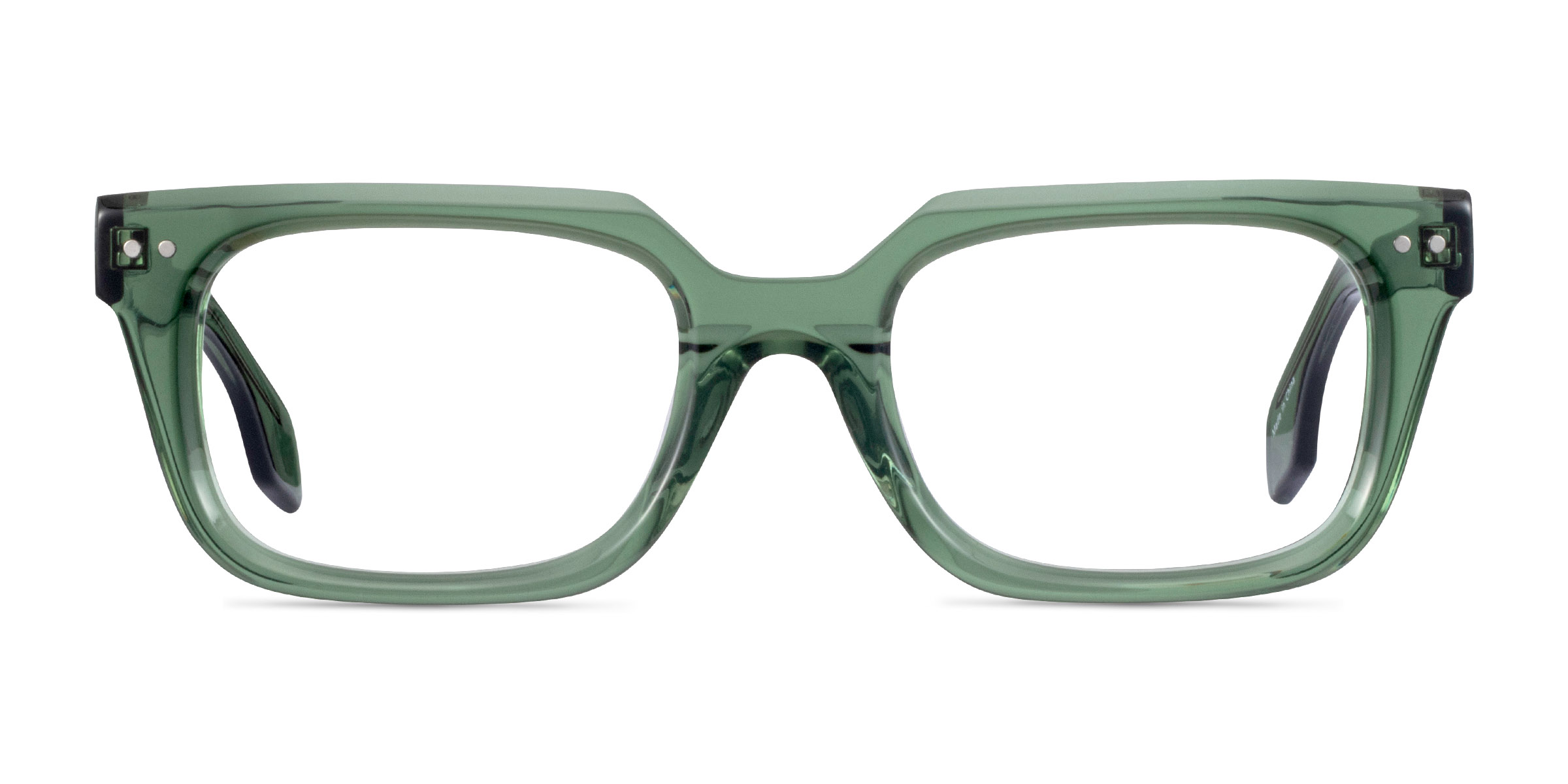 Kit Rectangle Clear Green Glasses For Men Eyebuydirect Canada