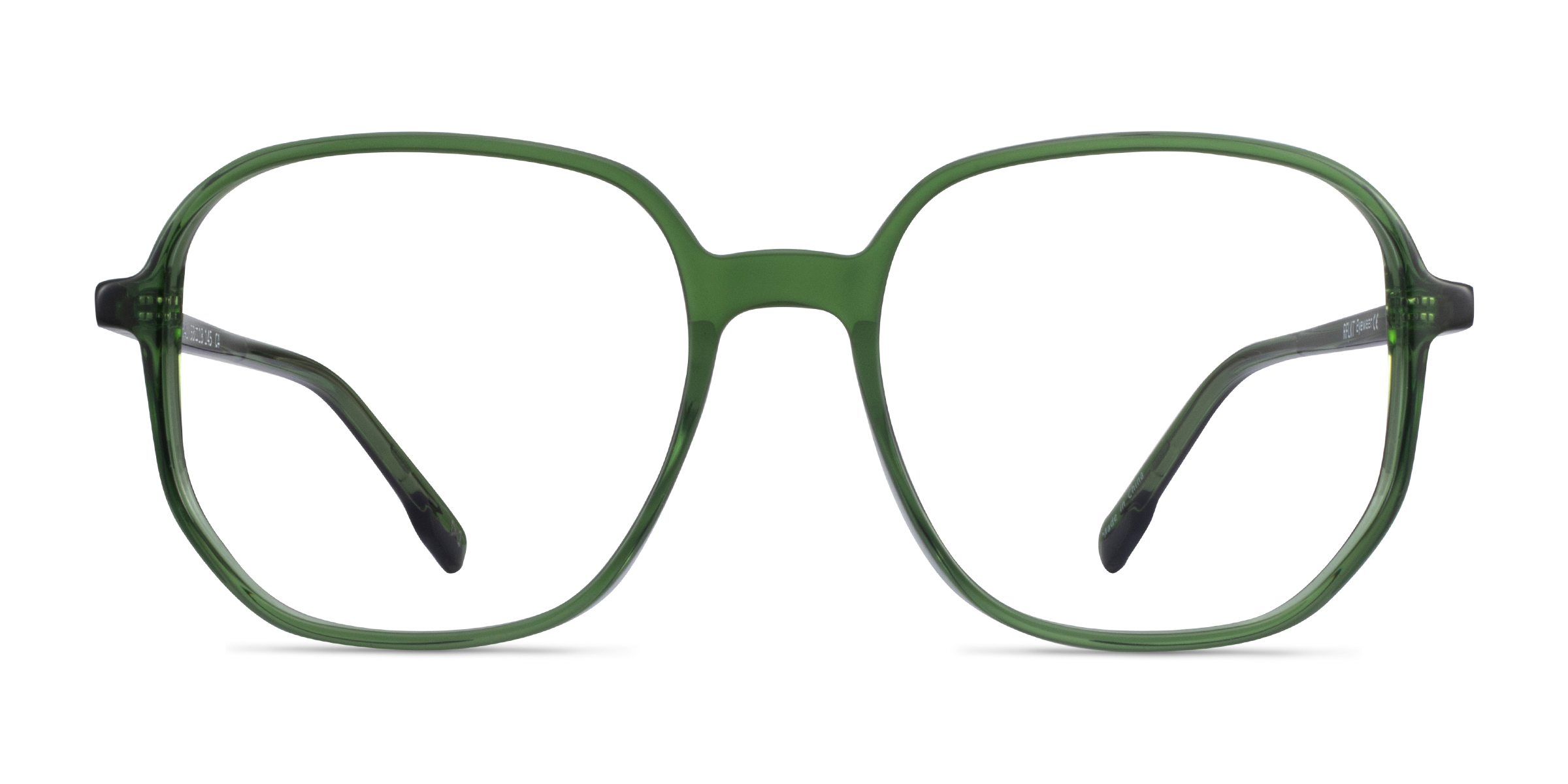 Natural Square Clear Green Glasses for Women | Eyebuydirect Canada
