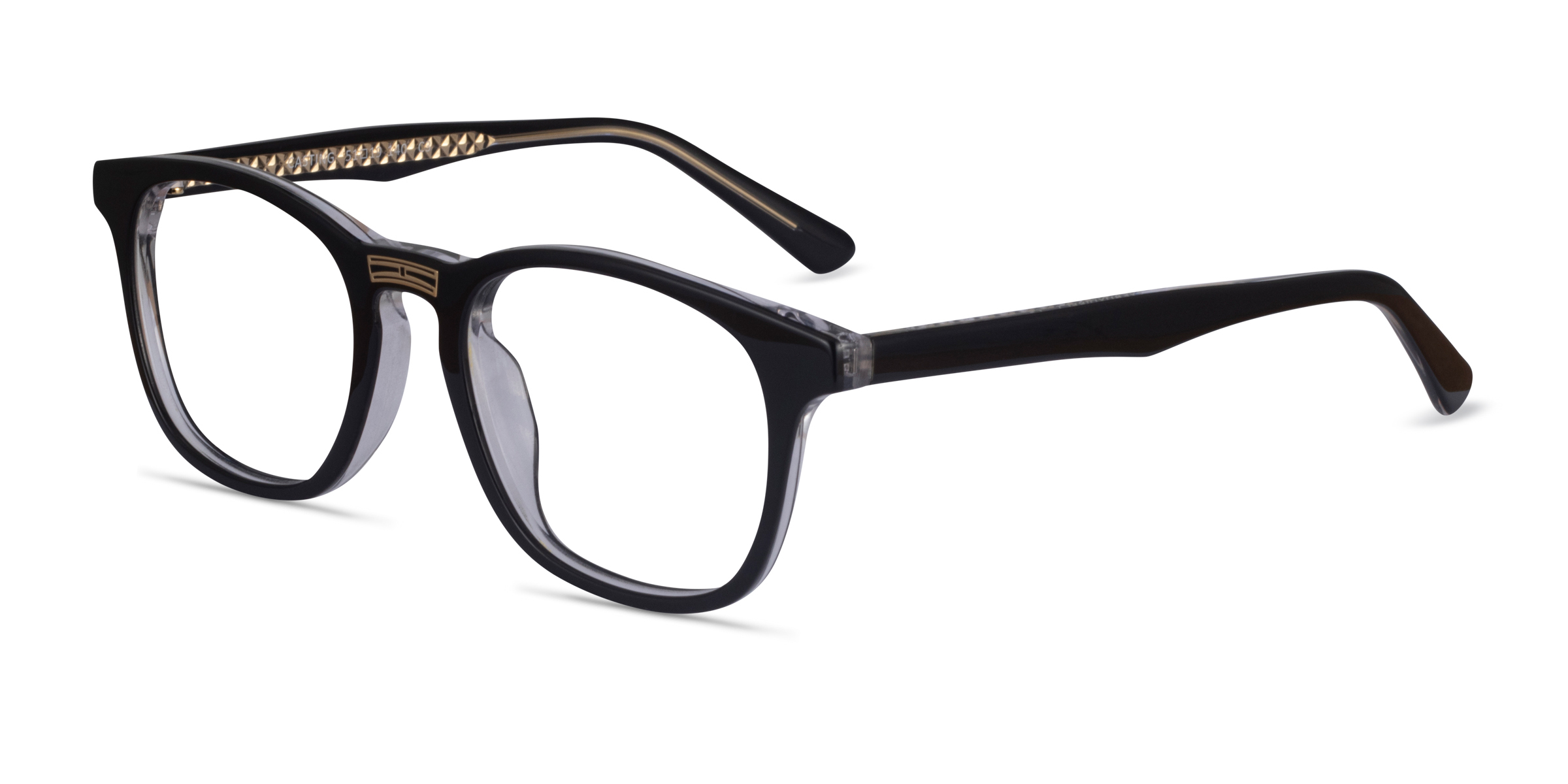 Casting Square Black Gold Glasses for Women | Eyebuydirect Canada