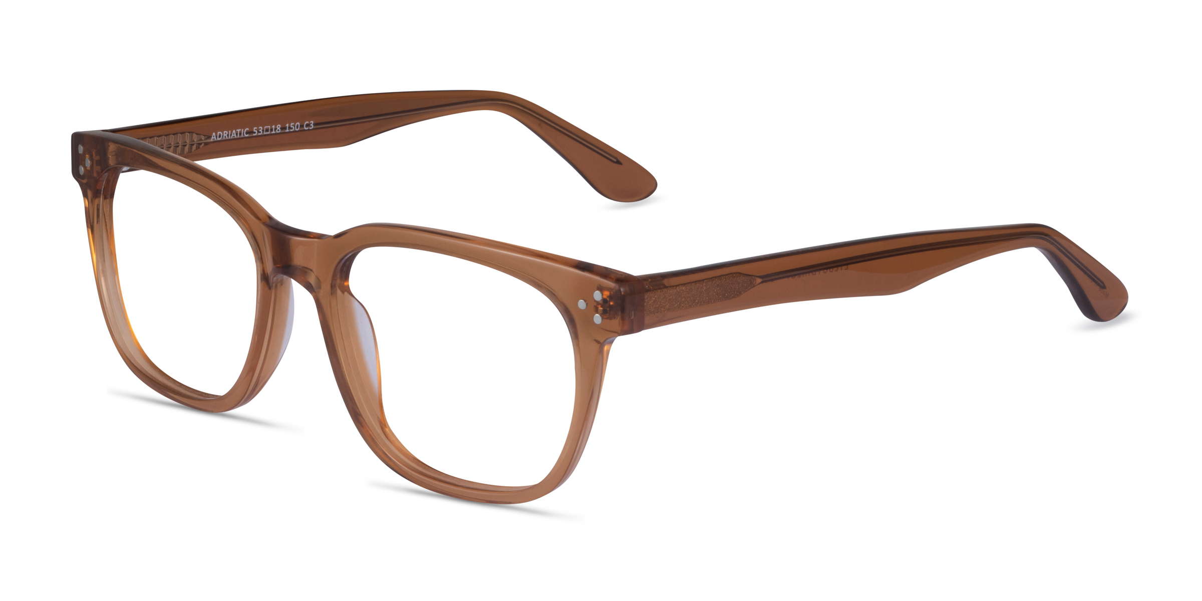 Adriatic Square Clear Brown Full Rim Eyeglasses | Eyebuydirect