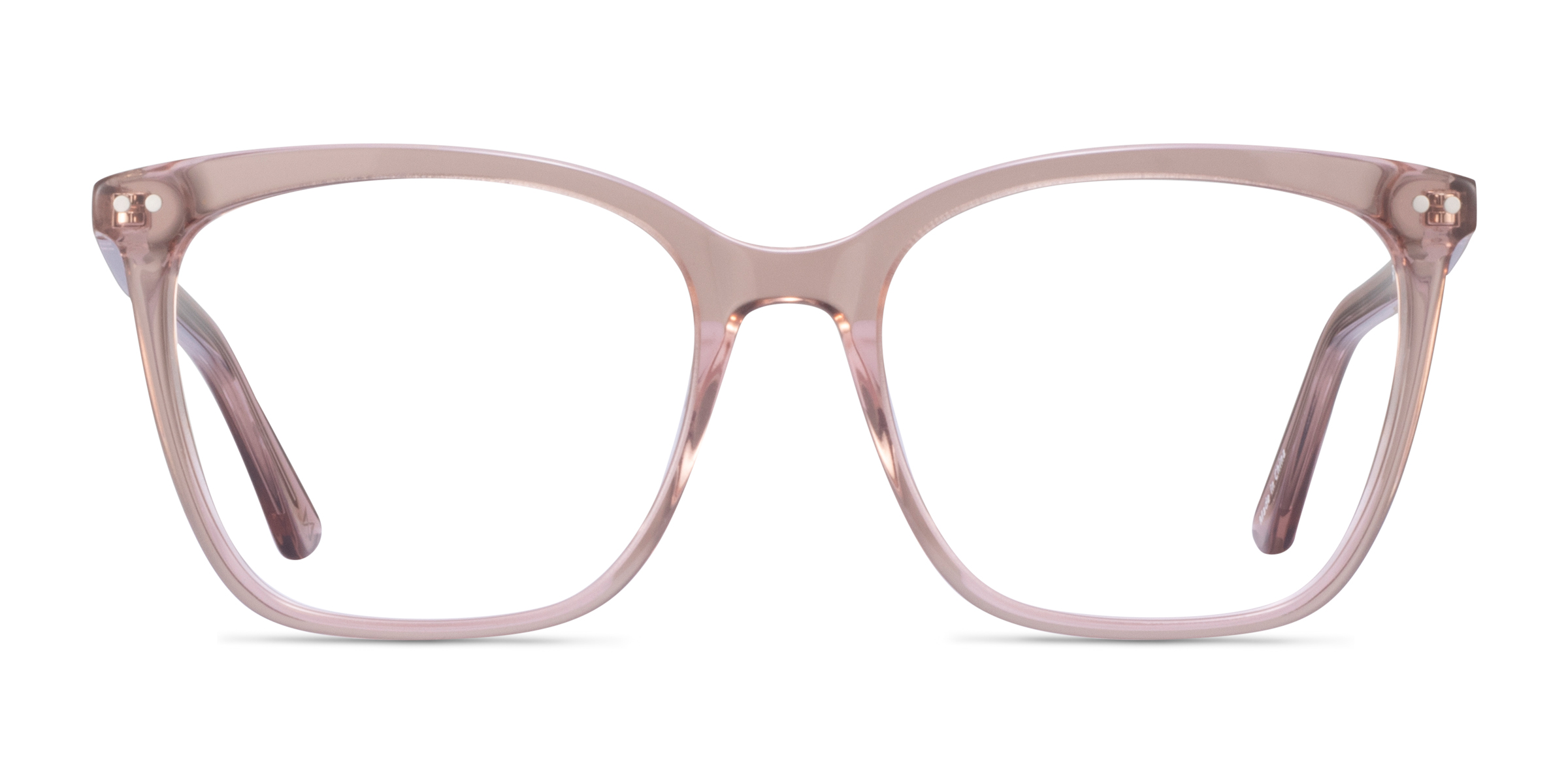 Meliora Square Clear Pink Glasses for Women | Eyebuydirect Canada