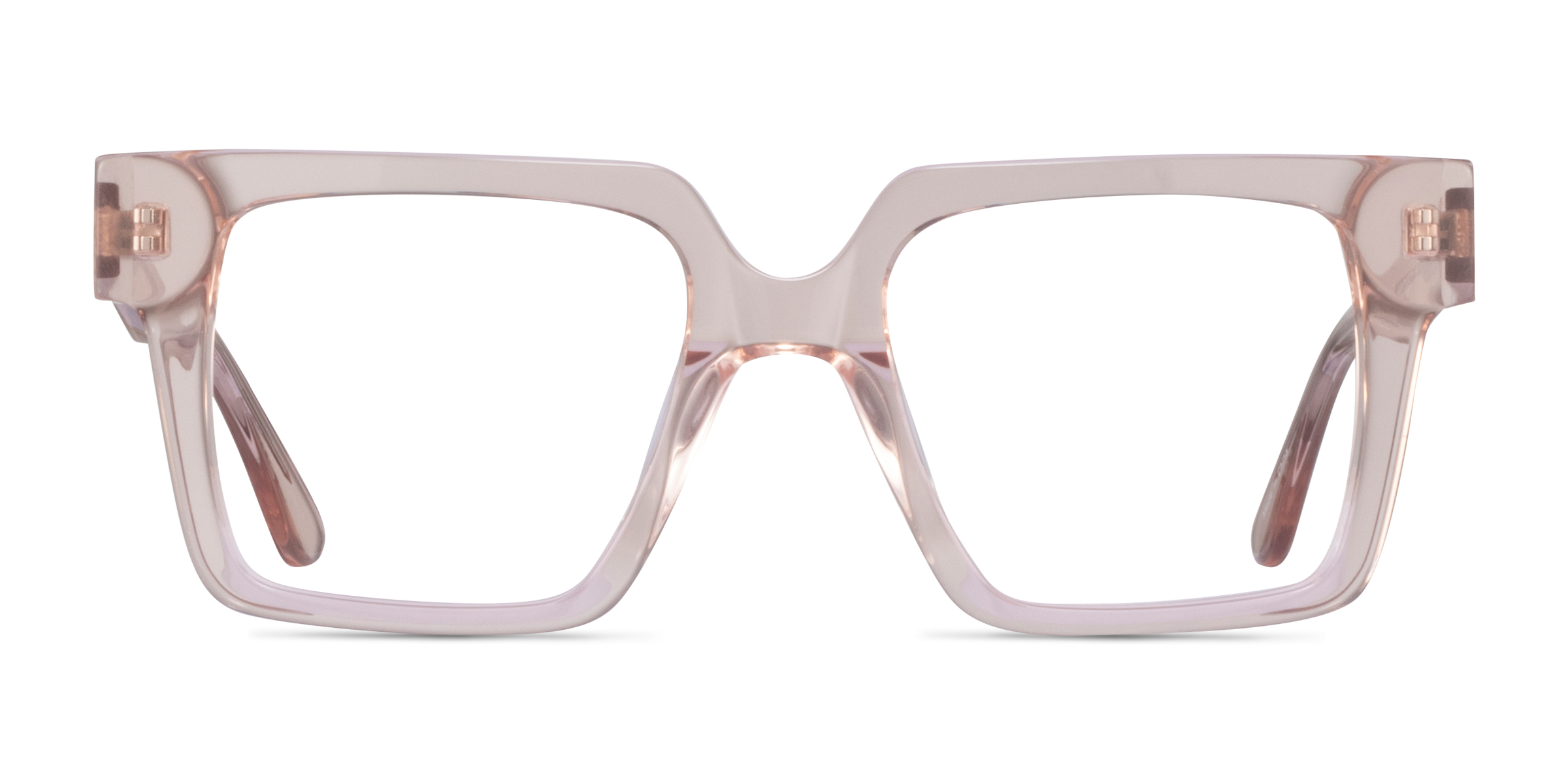 Granada Square Clear Pink Full Rim Eyeglasses | Eyebuydirect