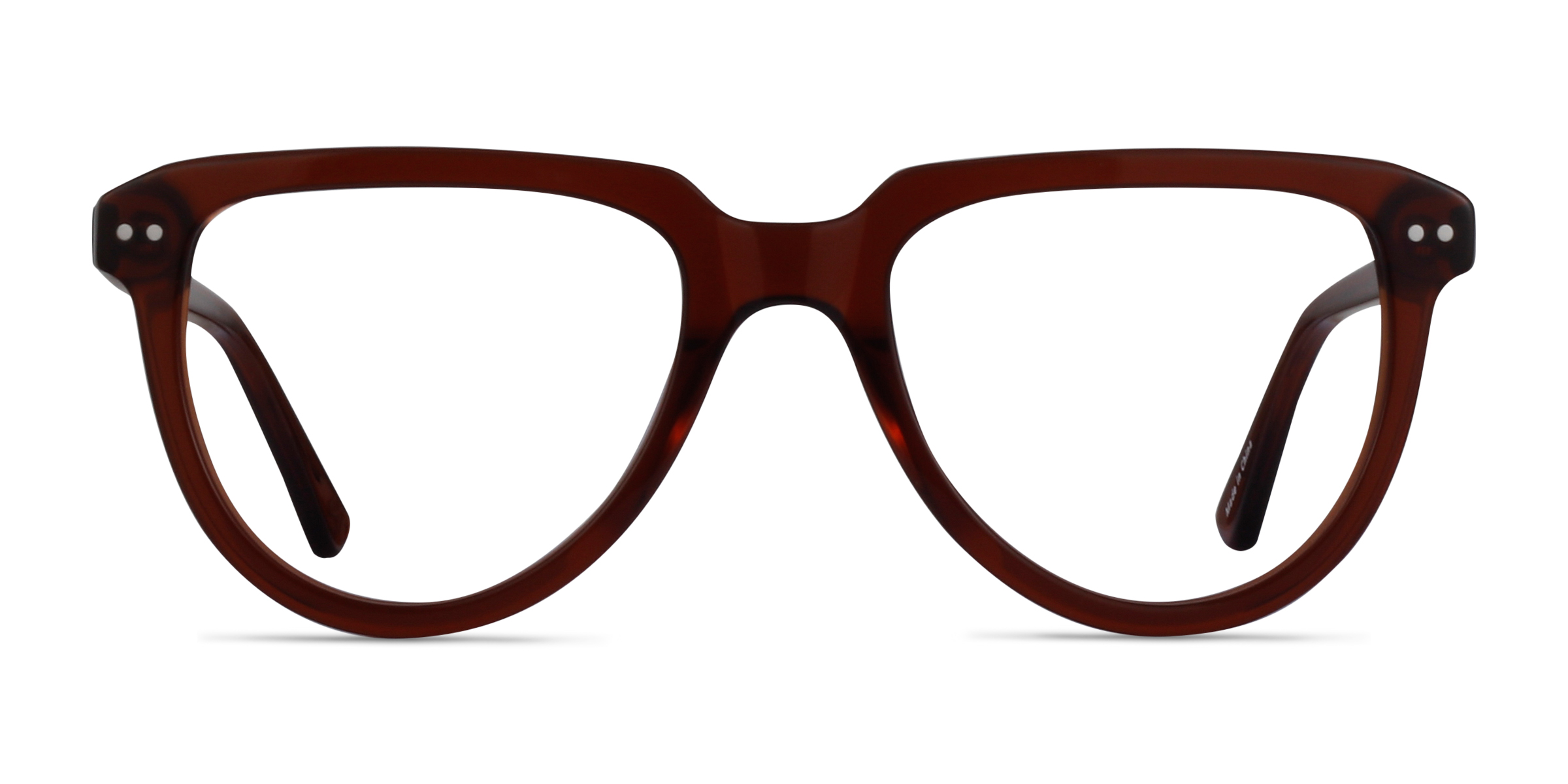 Hardin Oval Clear Brown Glasses for Men | Eyebuydirect