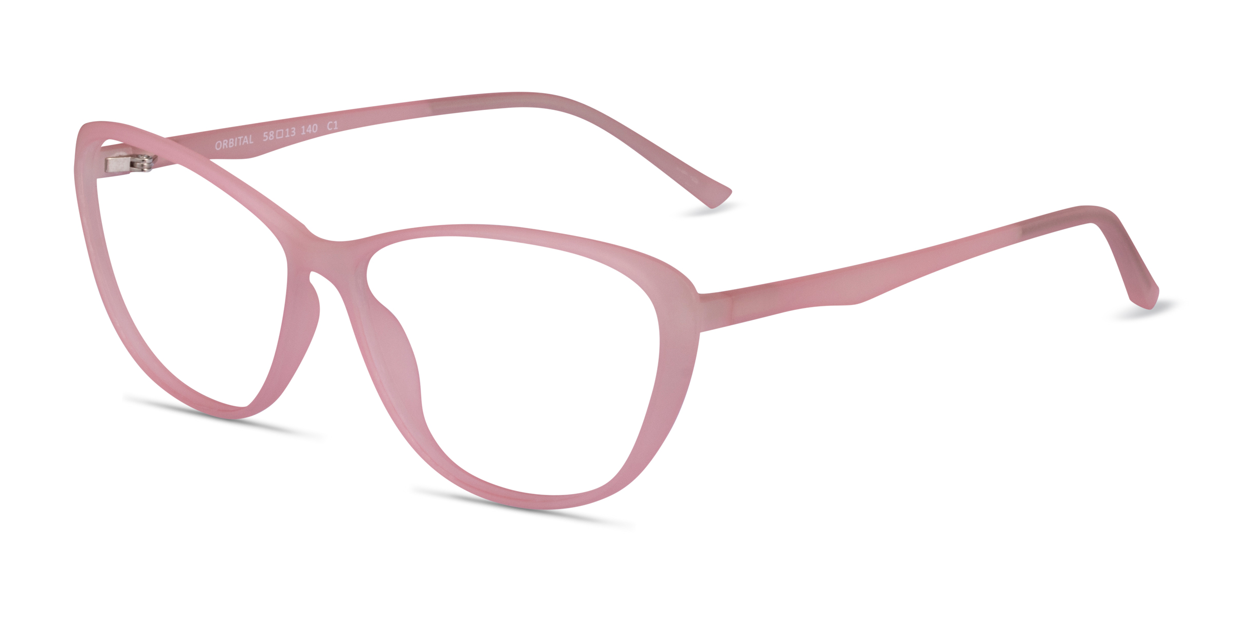 Orbital Cat Eye Matte Pink Glasses for Women | Eyebuydirect