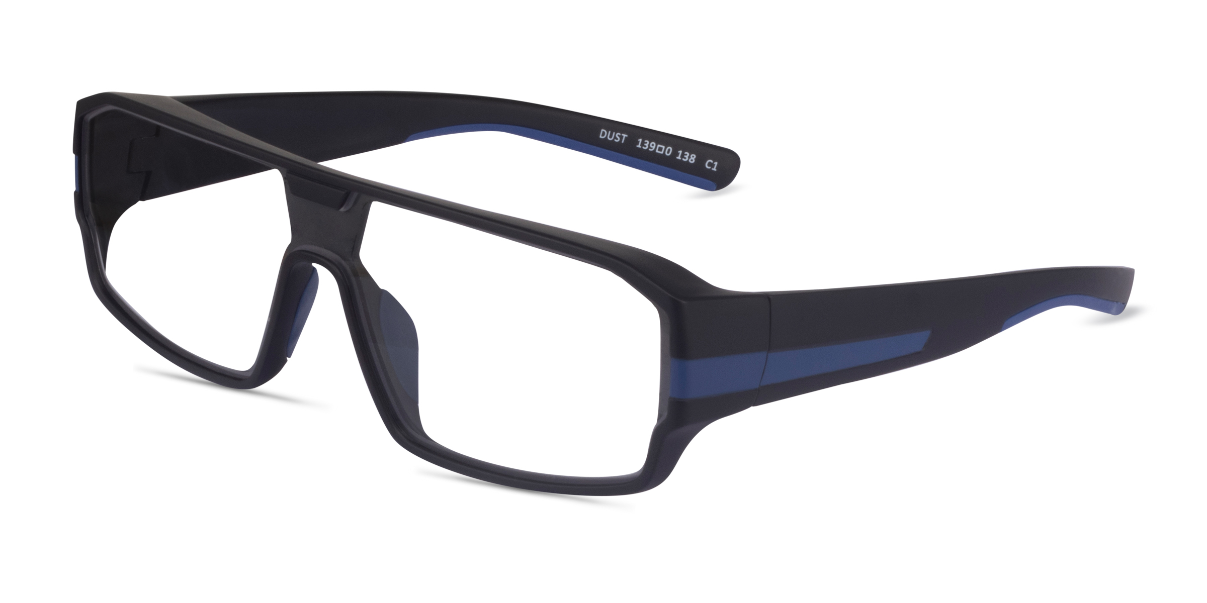 Dust Rectangle Black Navy Full Rim Eyeglasses | Eyebuydirect Canada
