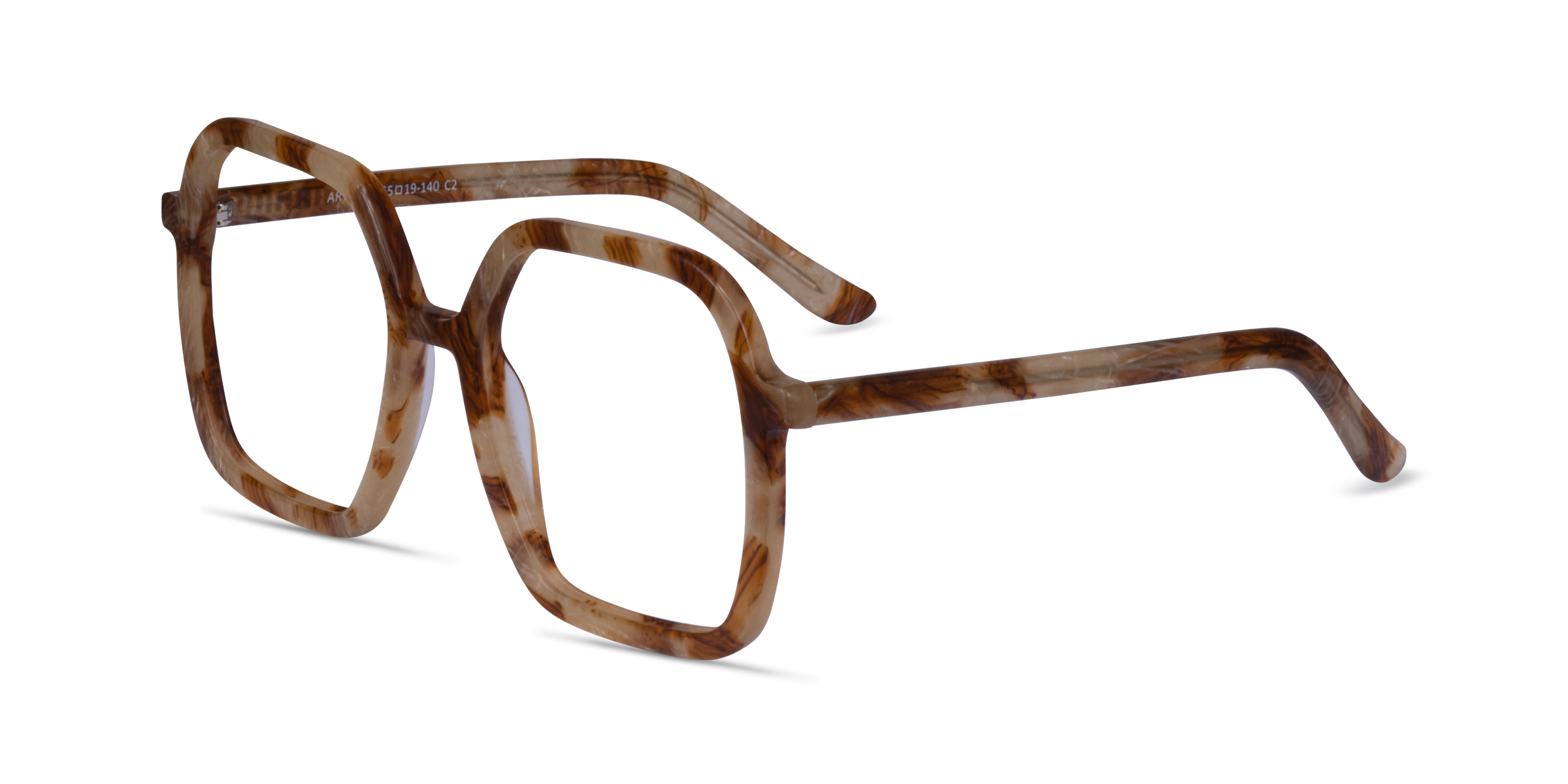 Artemis Square Brown Striped Glasses for Women | Eyebuydirect