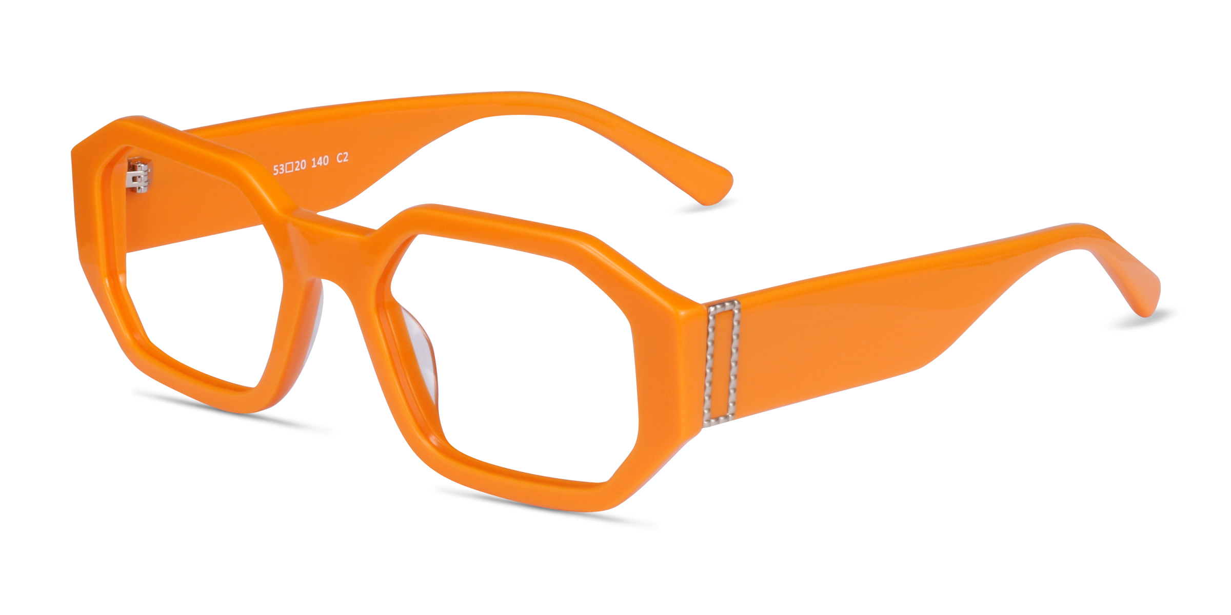 Indie Geometric Orange Glasses for Women | Eyebuydirect