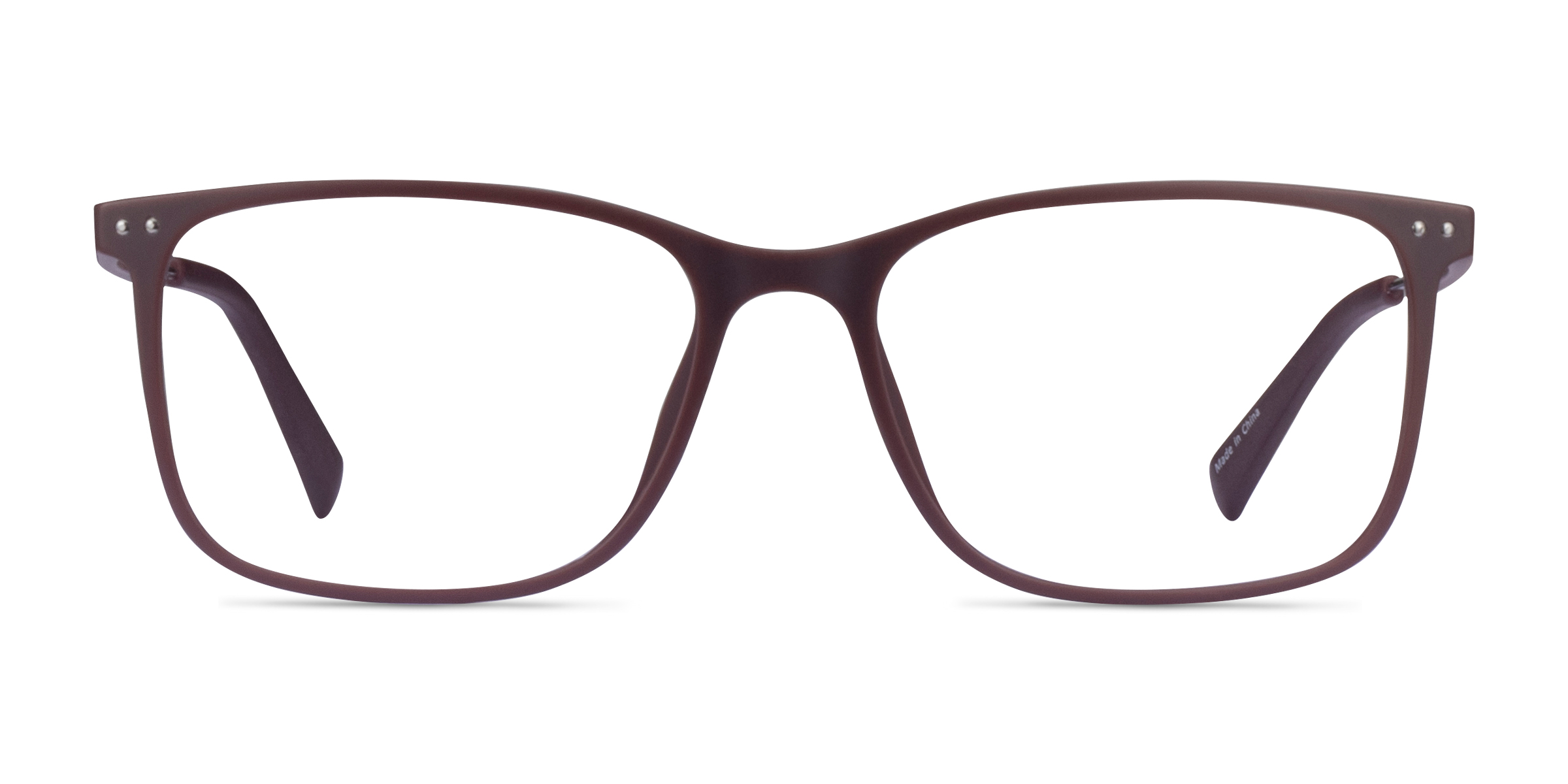 Ease Rectangle Dark Brown Full Rim Eyeglasses | Eyebuydirect
