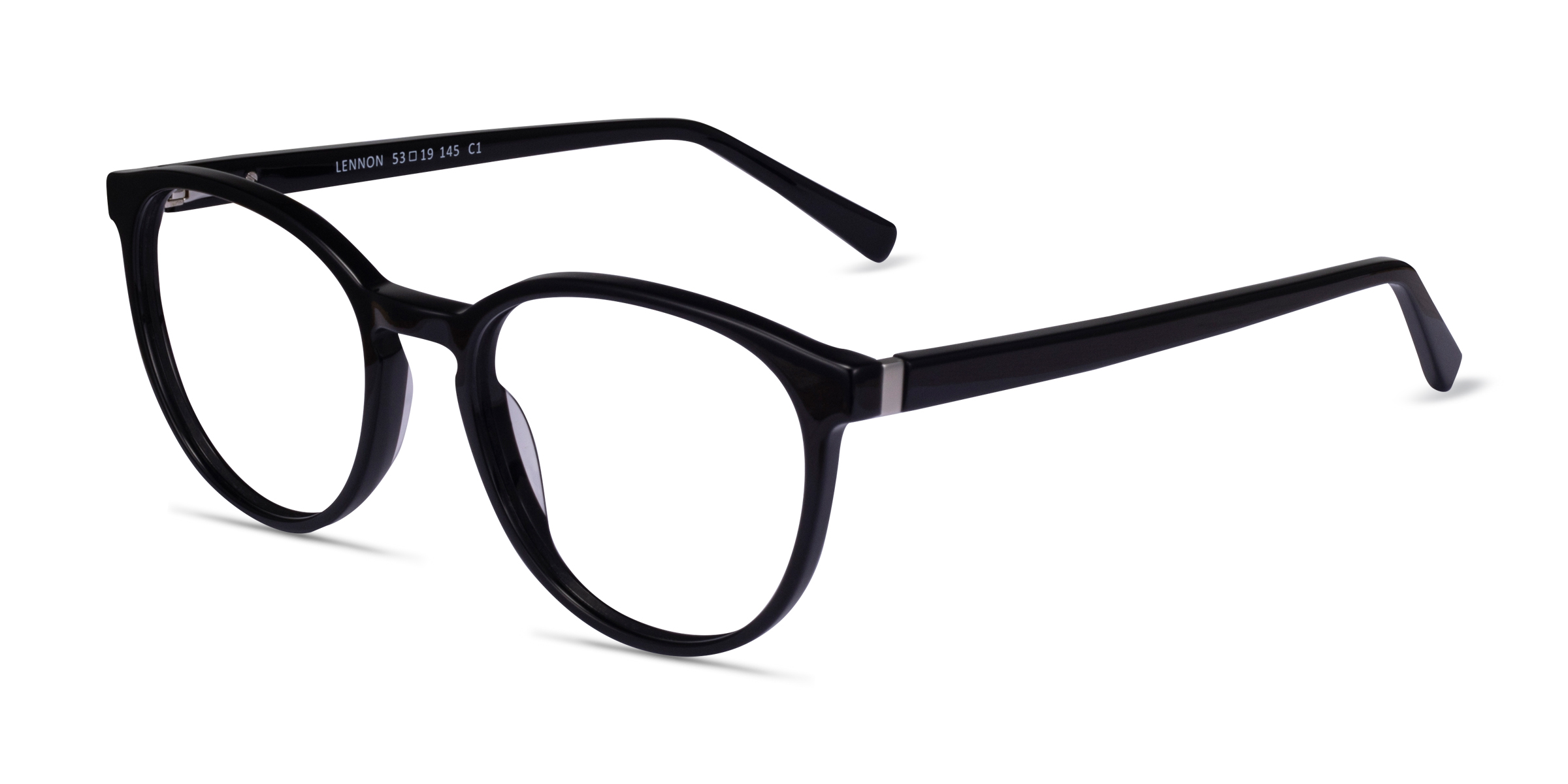 Lennon Round Black Full Rim Eyeglasses Eyebuydirect
