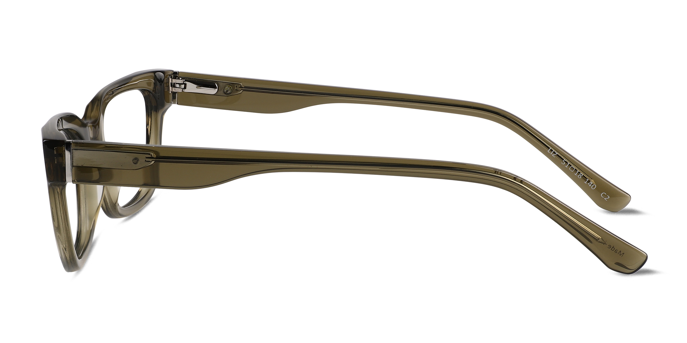 Liz Rectangle Crystal Kahki Glasses for Women | Eyebuydirect