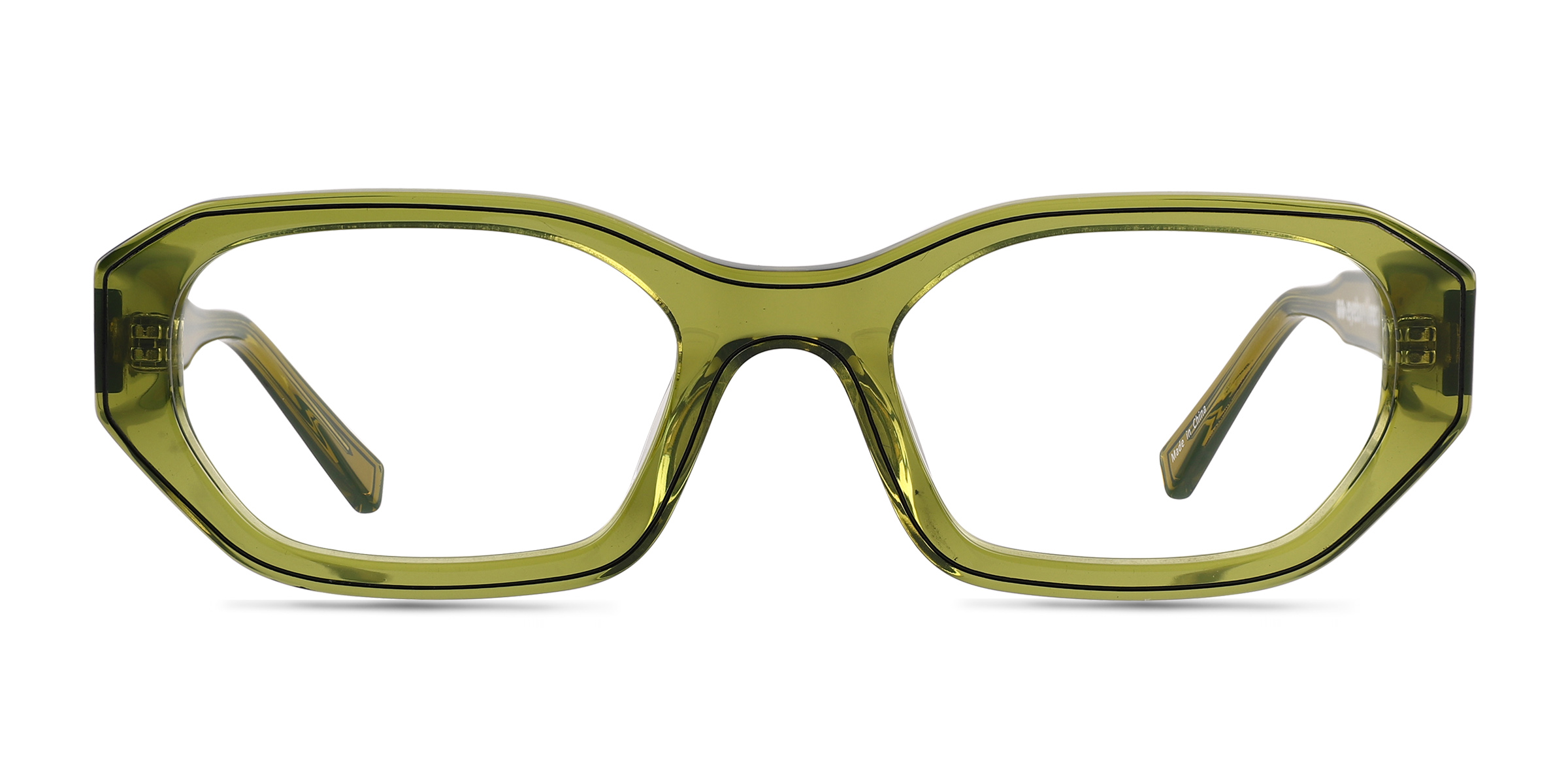 Nina Rectangle Crystal Olive Green Full Rim Eyeglasses | Eyebuydirect
