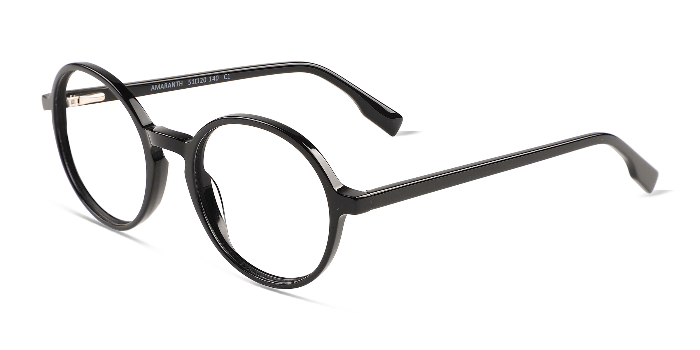Amaranth Round Black Full Rim Eyeglasses | Eyebuydirect