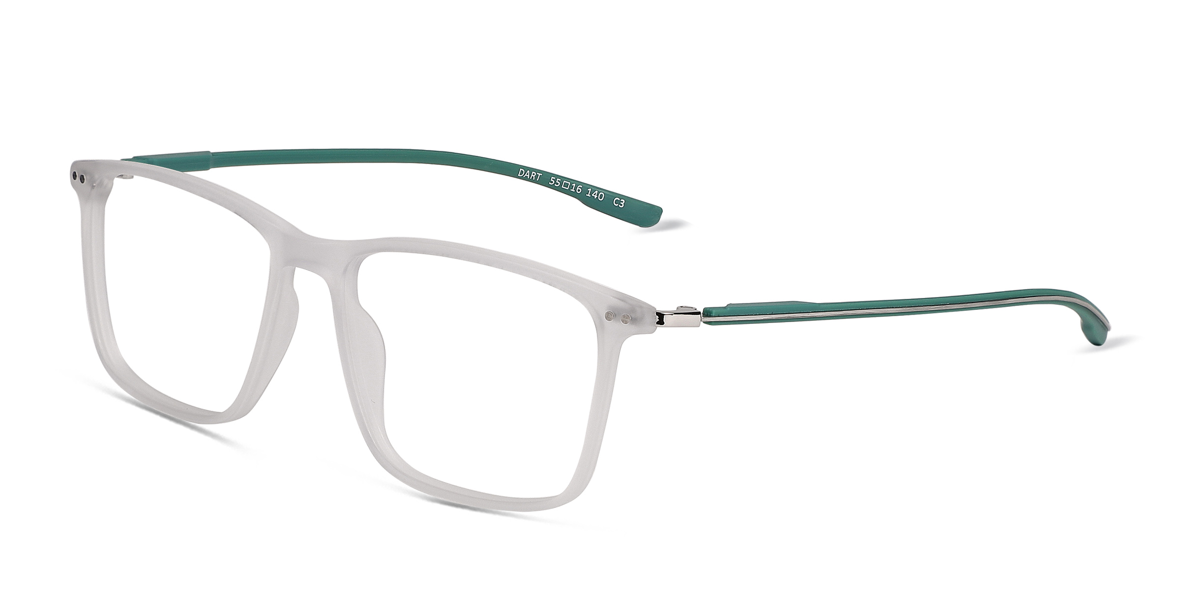 Dart Square Matt Crystal Full Rim Eyeglasses | Eyebuydirect