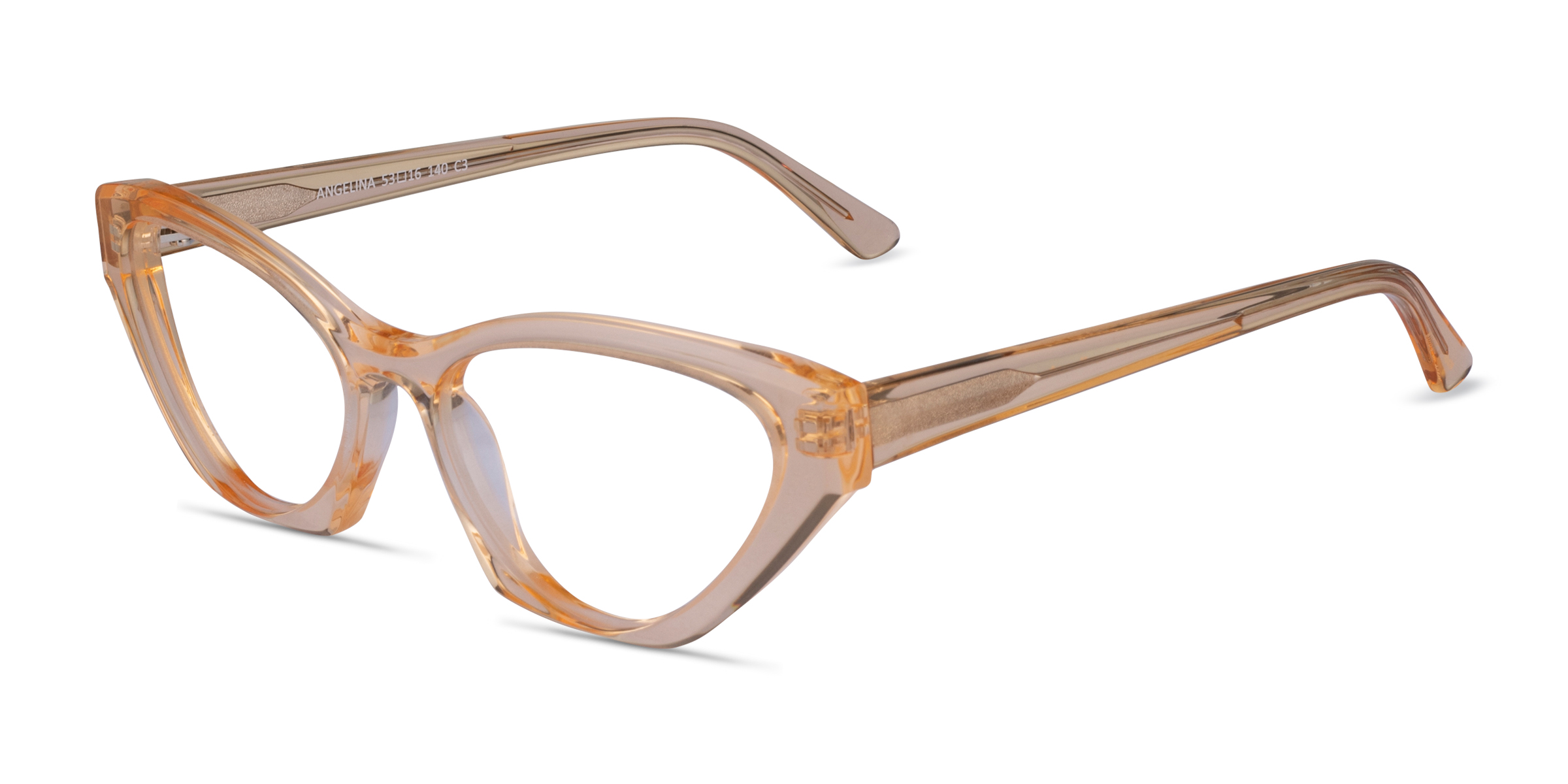 Angelina Cat Eye Crystal Melon Glasses for Women | Eyebuydirect