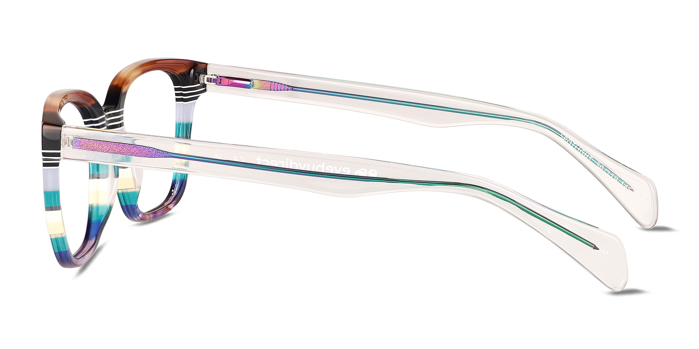 Spotlight Square Green Brown Rainbow Full Rim Eyeglasses | Eyebuydirect