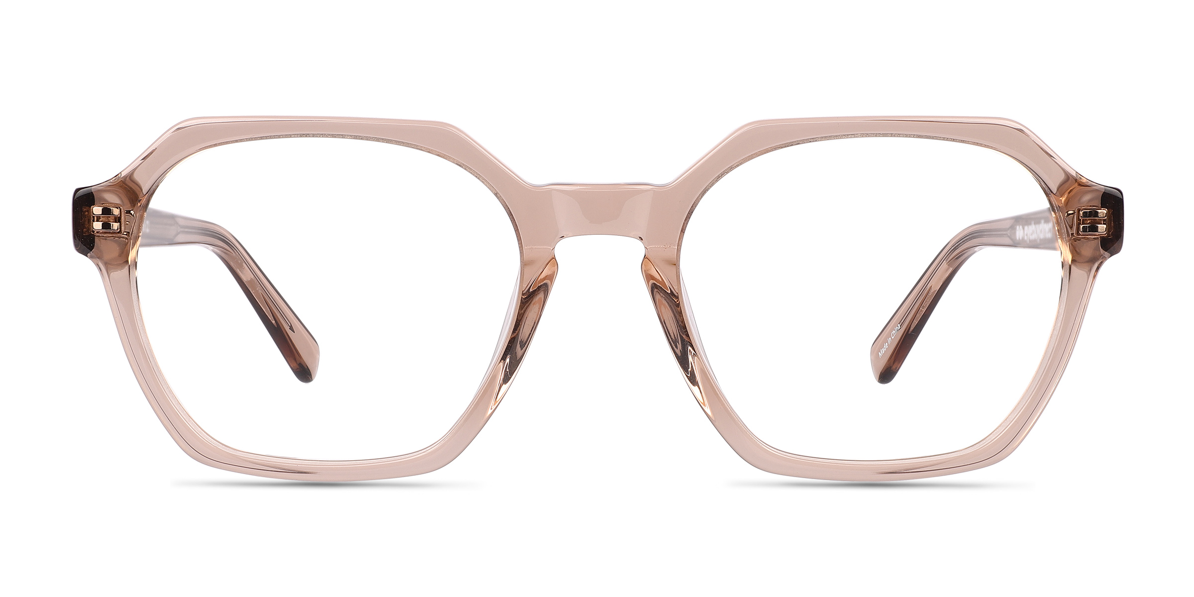 Flare Square Crystal Brown Full Rim Eyeglasses | Eyebuydirect