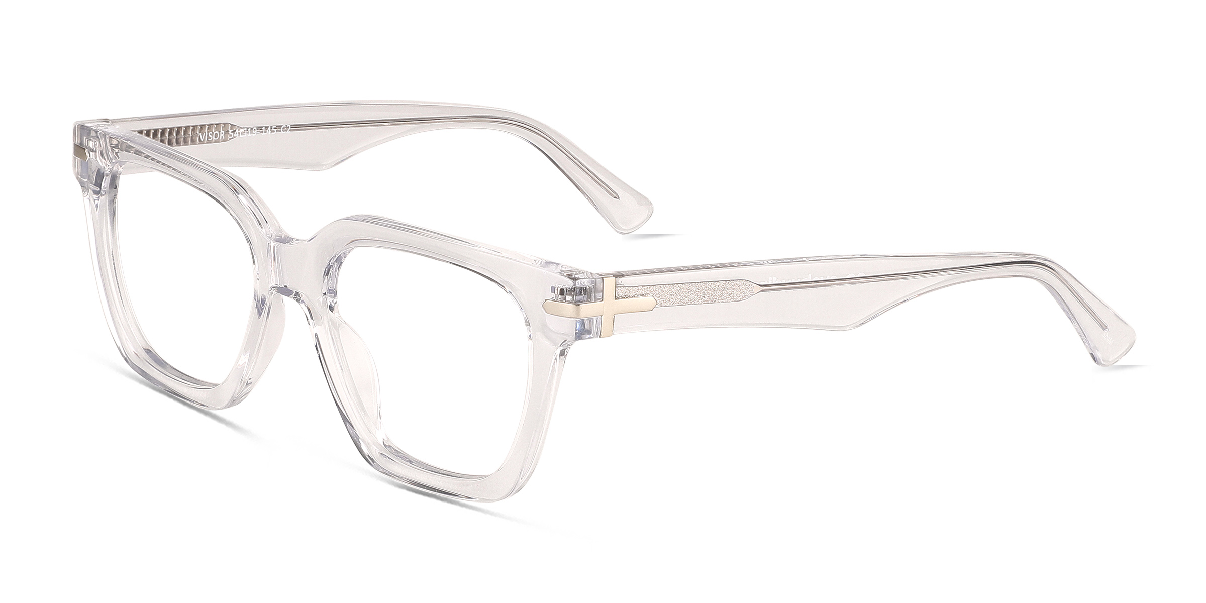Visor Square Crystal Clear Full Rim Eyeglasses | Eyebuydirect