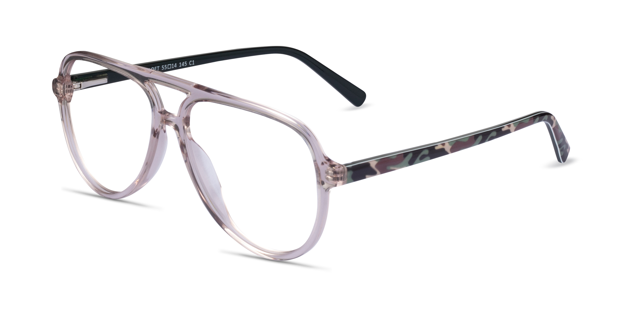 Loft Aviator Crystal Light Brown Glasses for Men | Eyebuydirect