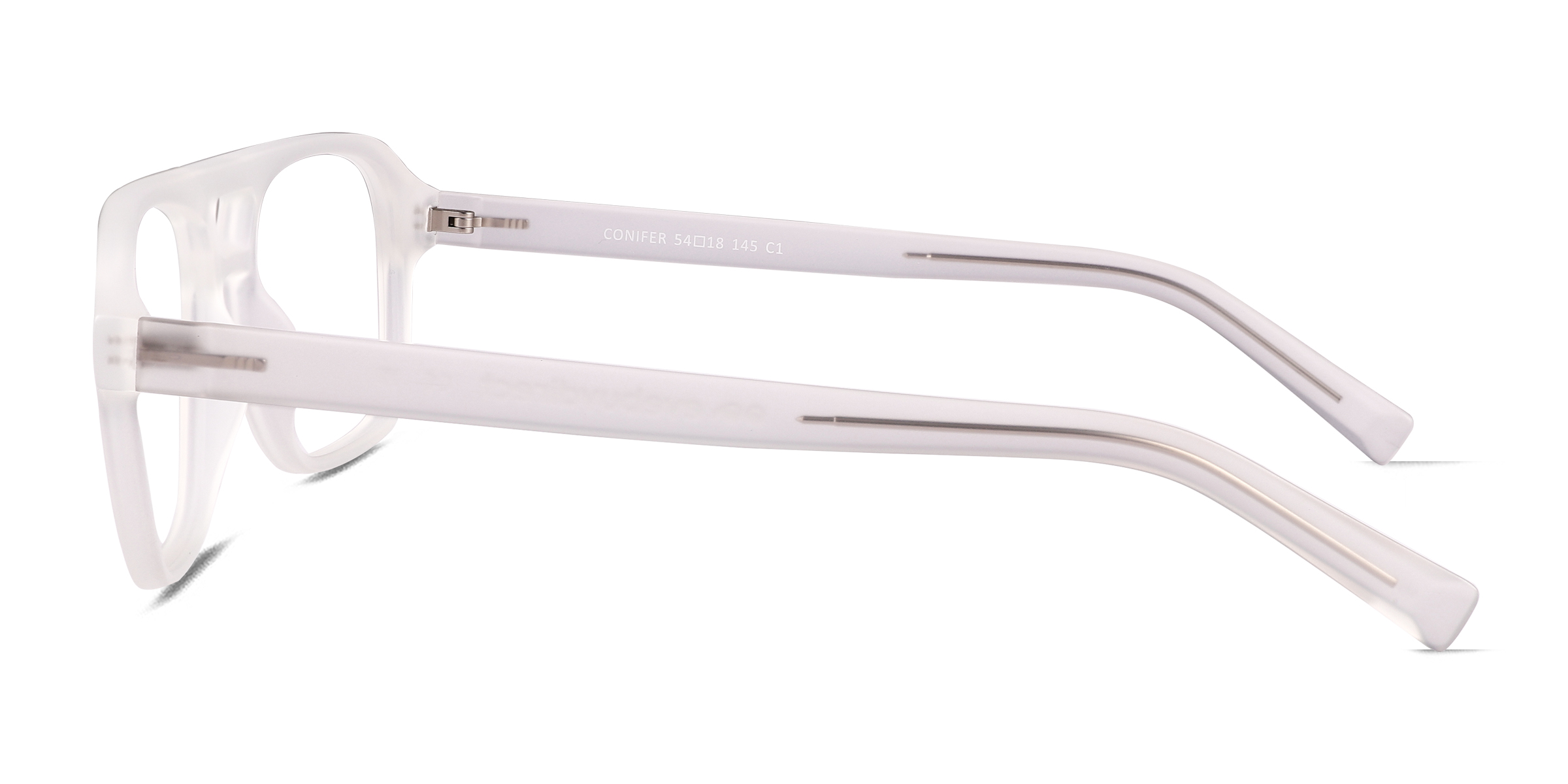 Conifer Aviator Matte Clear Glasses for Men | Eyebuydirect