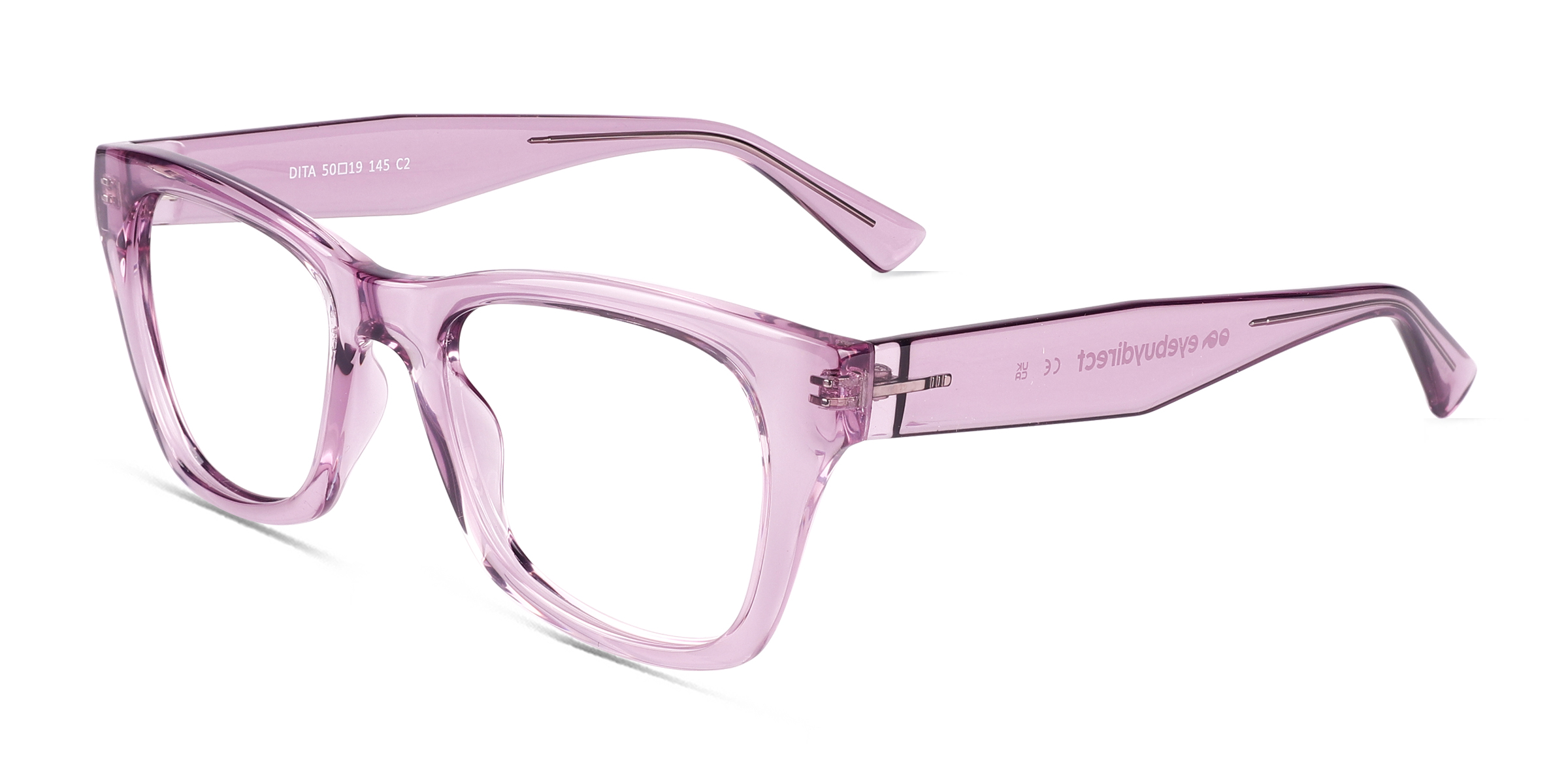 Dita Cat Eye Crystal Lavender Glasses for Women | Eyebuydirect