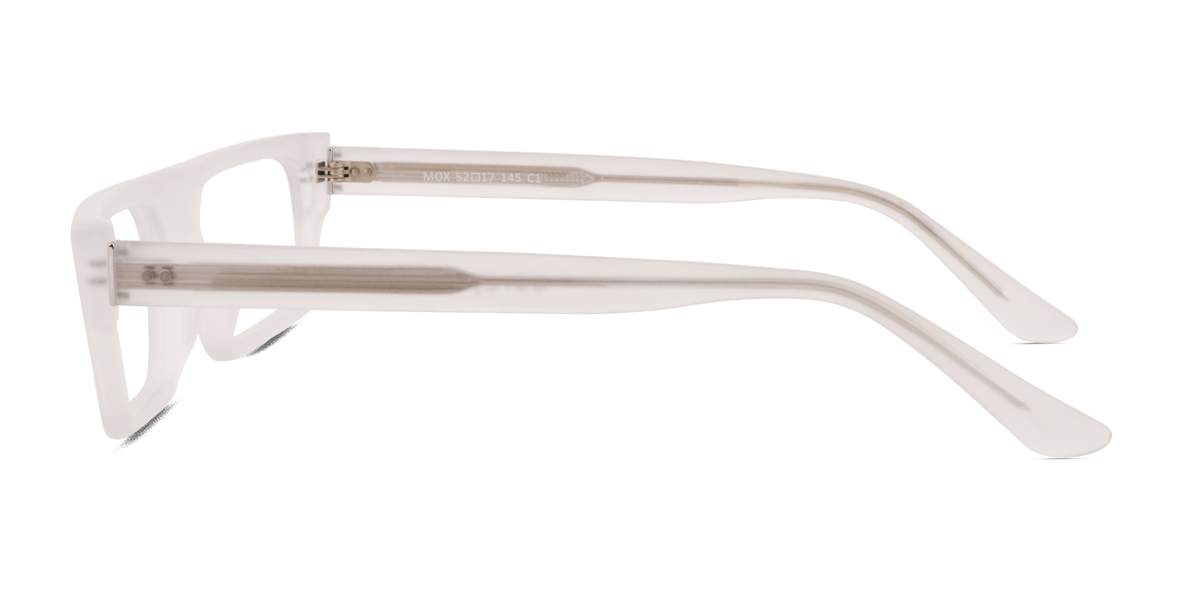 Mox Rectangle Frosted Clear Full Rim Eyeglasses | Eyebuydirect