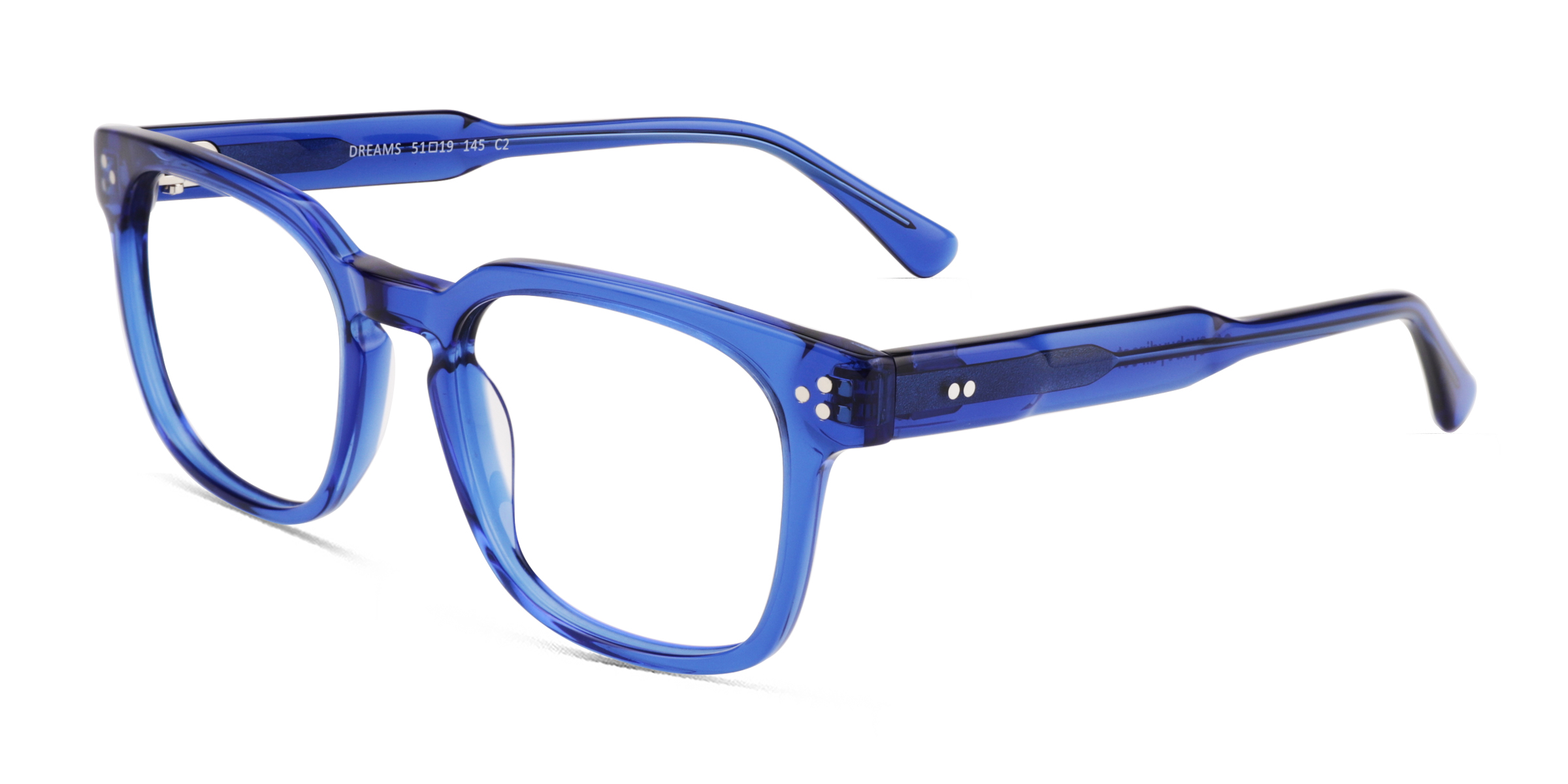 Dreams Square Crystal Blue Full Rim Eyeglasses | Eyebuydirect
