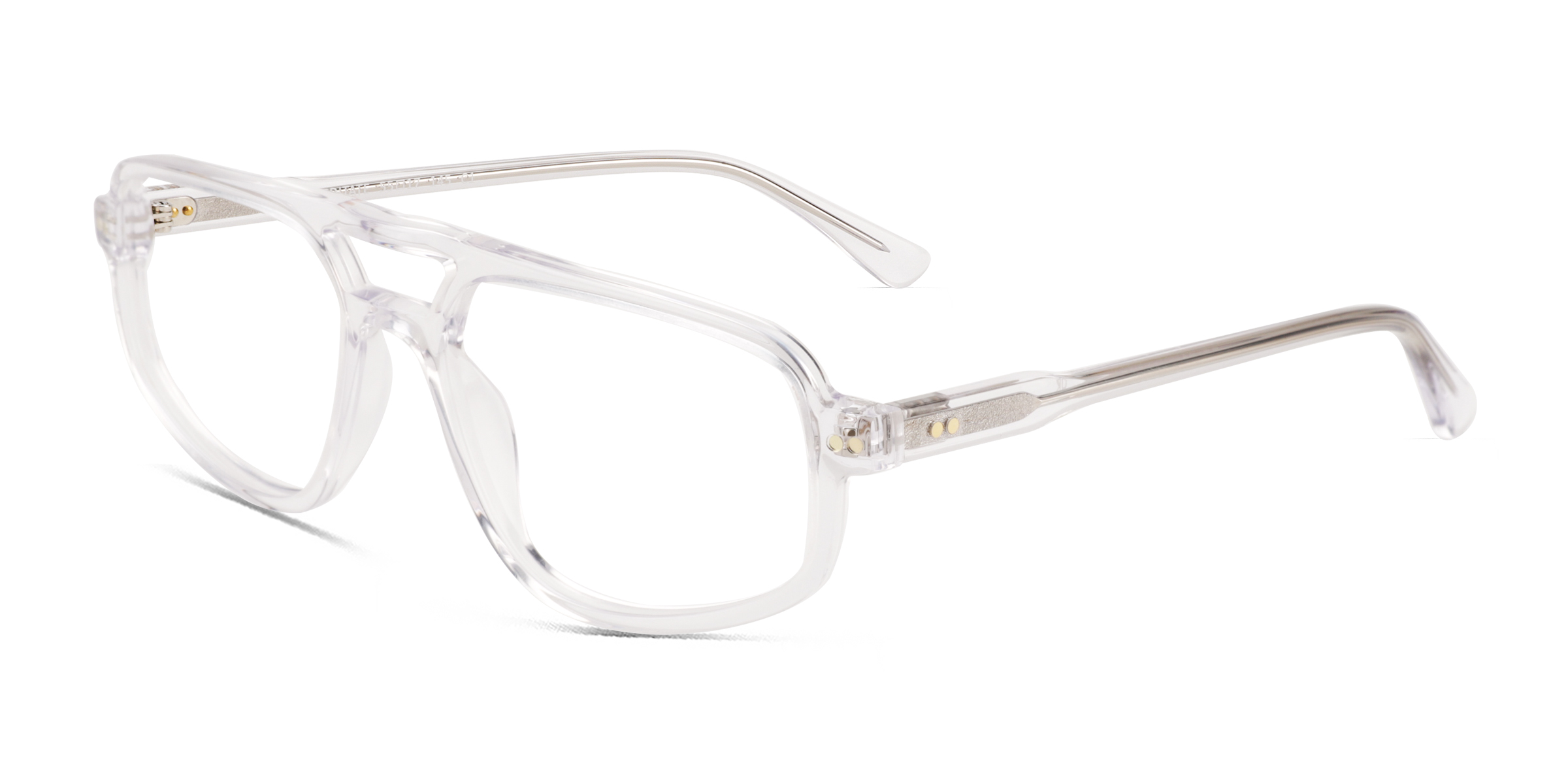 Meditate Aviator Crystal Clear Glasses for Men | Eyebuydirect Canada