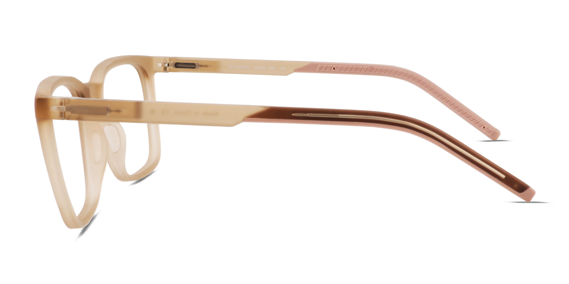 Accelerate Square Matte Crystal Brown Full Rim Eyeglasses | Eyebuydirect