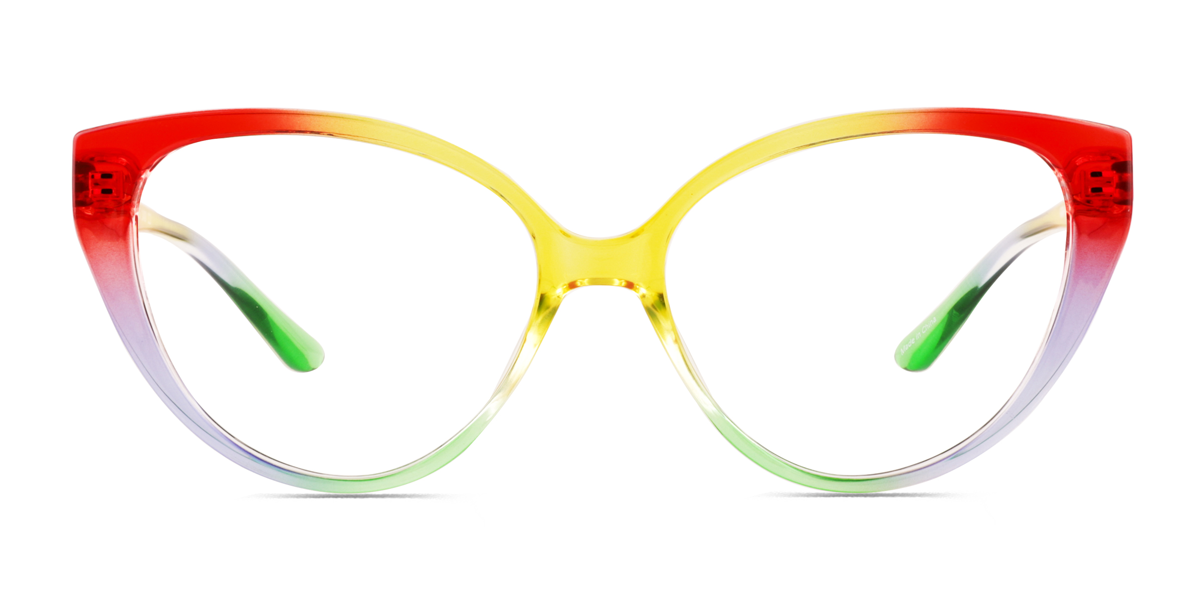 Pride On Cat Eye Multicolor Full Rim Eyeglasses | Eyebuydirect
