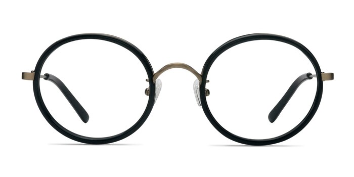 Gemini Round Black Full Rim Eyeglasses | Eyebuydirect