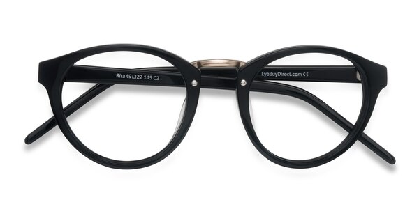 Rita Round Black Full Rim Eyeglasses | Eyebuydirect