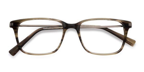 Motion Rectangle Brown Striped Full Rim Eyeglasses | Eyebuydirect Canada