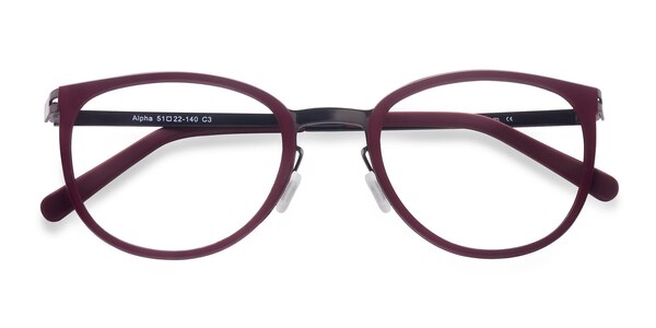 Alpha Round Burgundy Glasses for Women | Eyebuydirect Canada