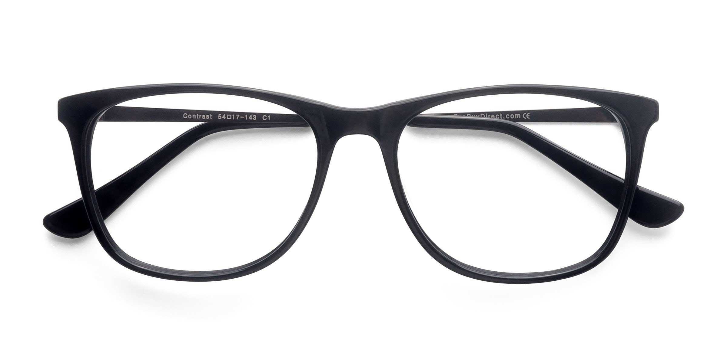 Contrast Square Black Full Rim Eyeglasses | Eyebuydirect Canada