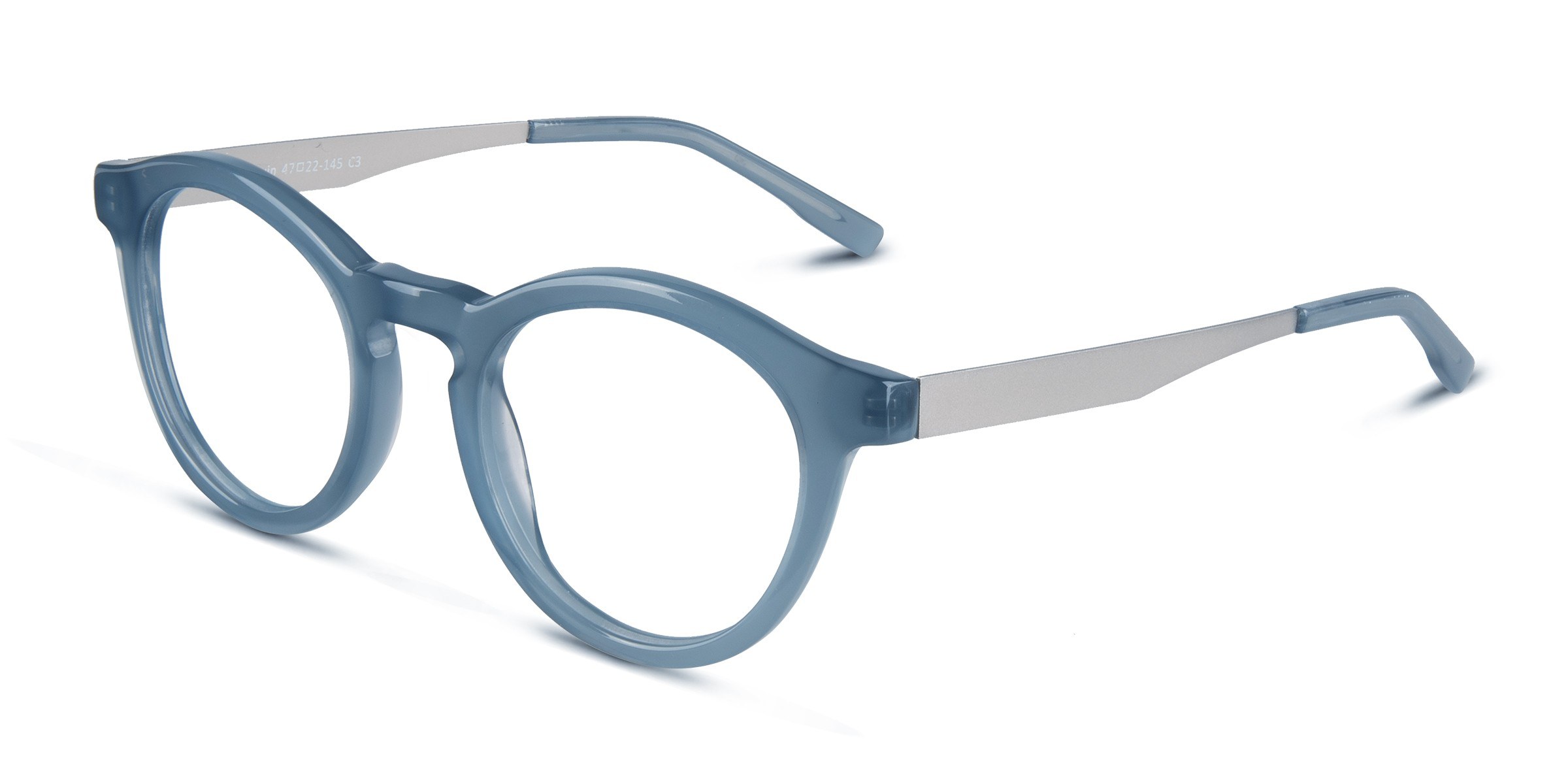 Twin Round Blue Full Rim Eyeglasses | Eyebuydirect Canada