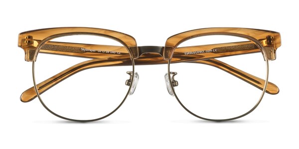 Skyscraper Round Brown Glasses for Women | Eyebuydirect Canada