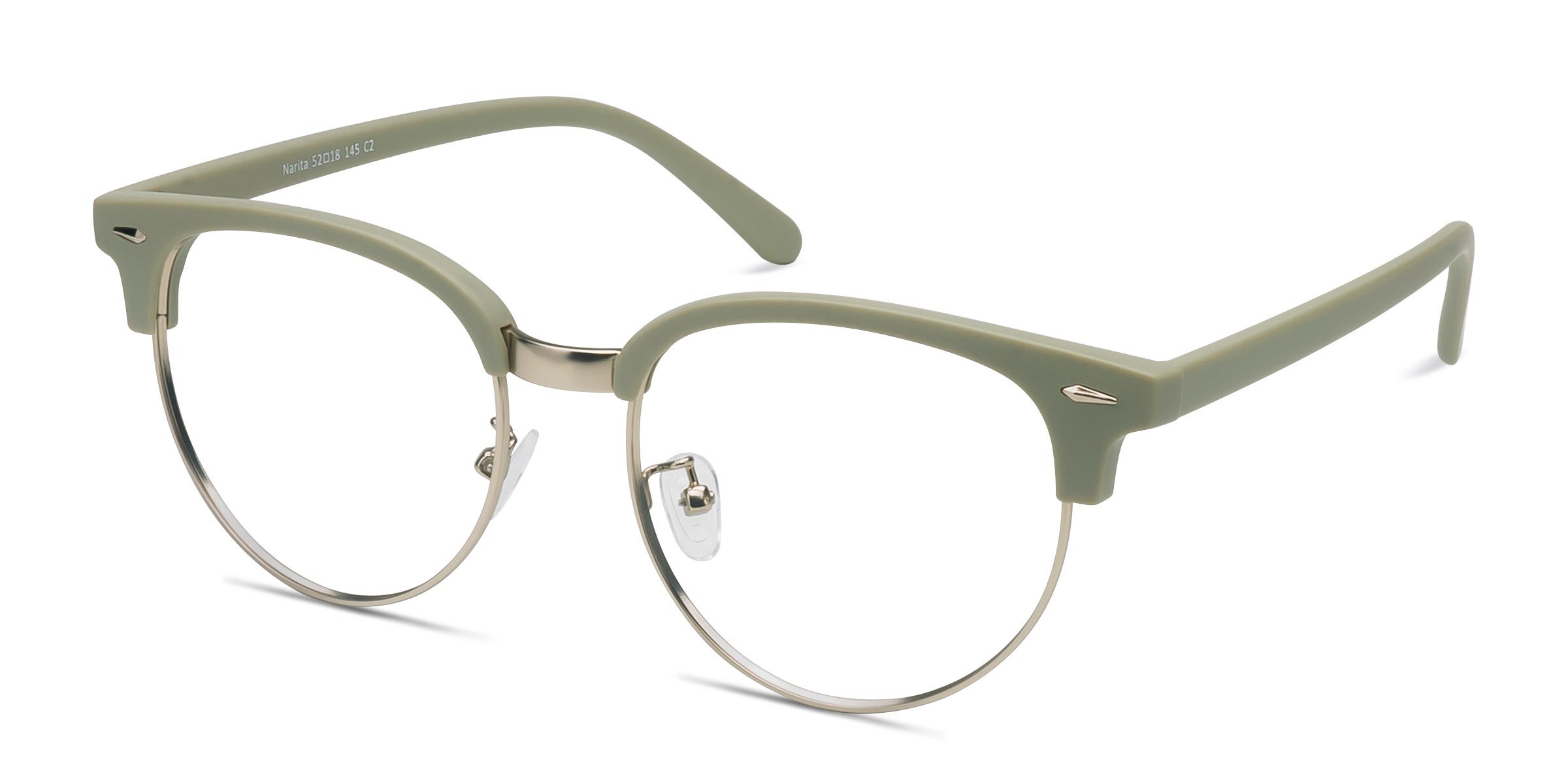 Narita Round Light Green Glasses for Women | Eyebuydirect