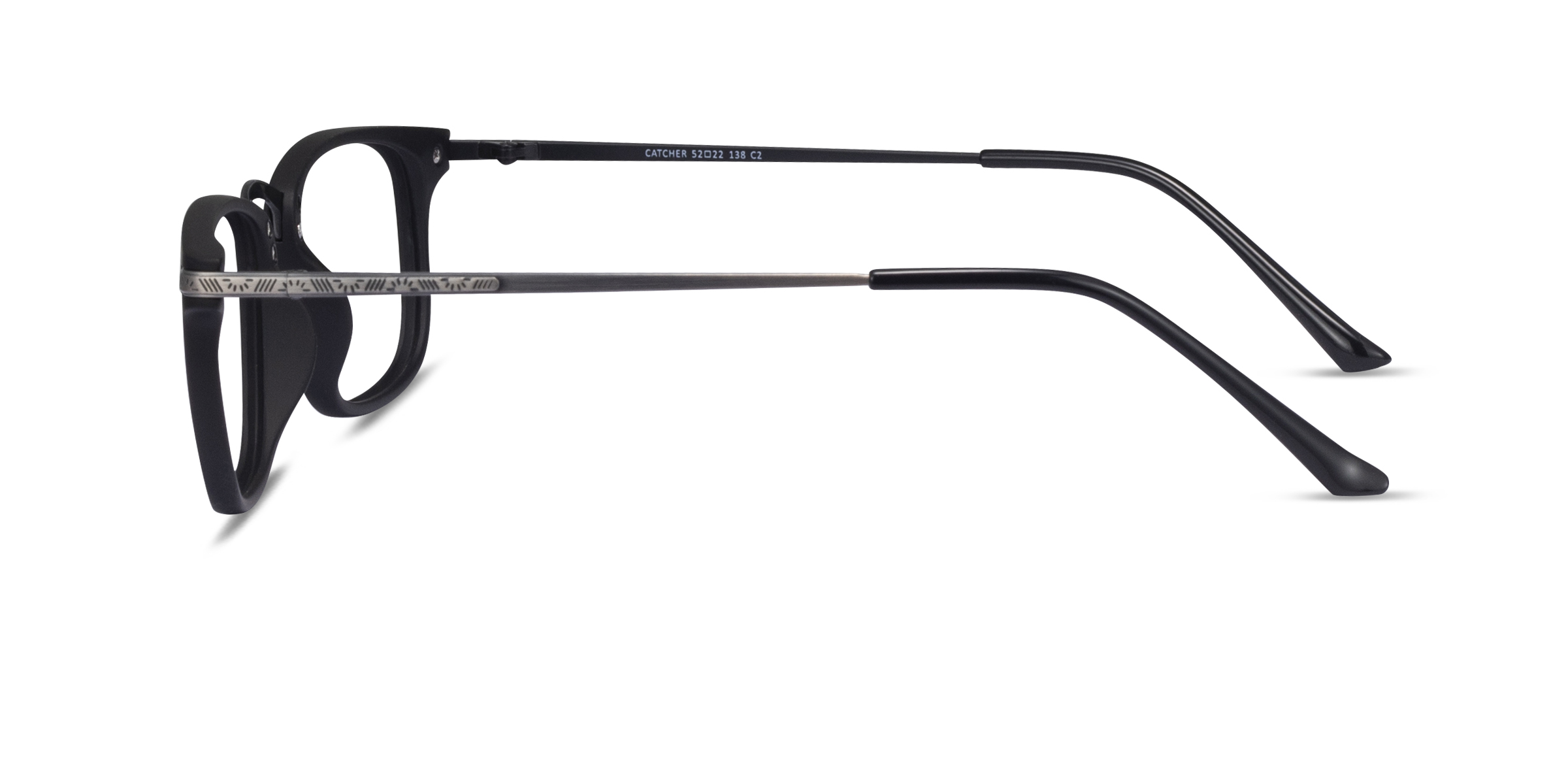 Catcher Rectangle Black Full Rim Eyeglasses | Eyebuydirect